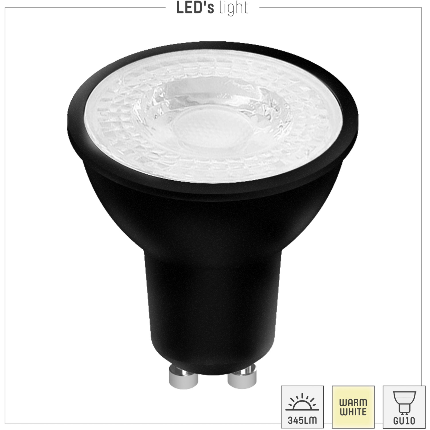 Led Spot Gu10 Mr16 Warmweiß 3er Set Schwarz Kaufen Bei Obi