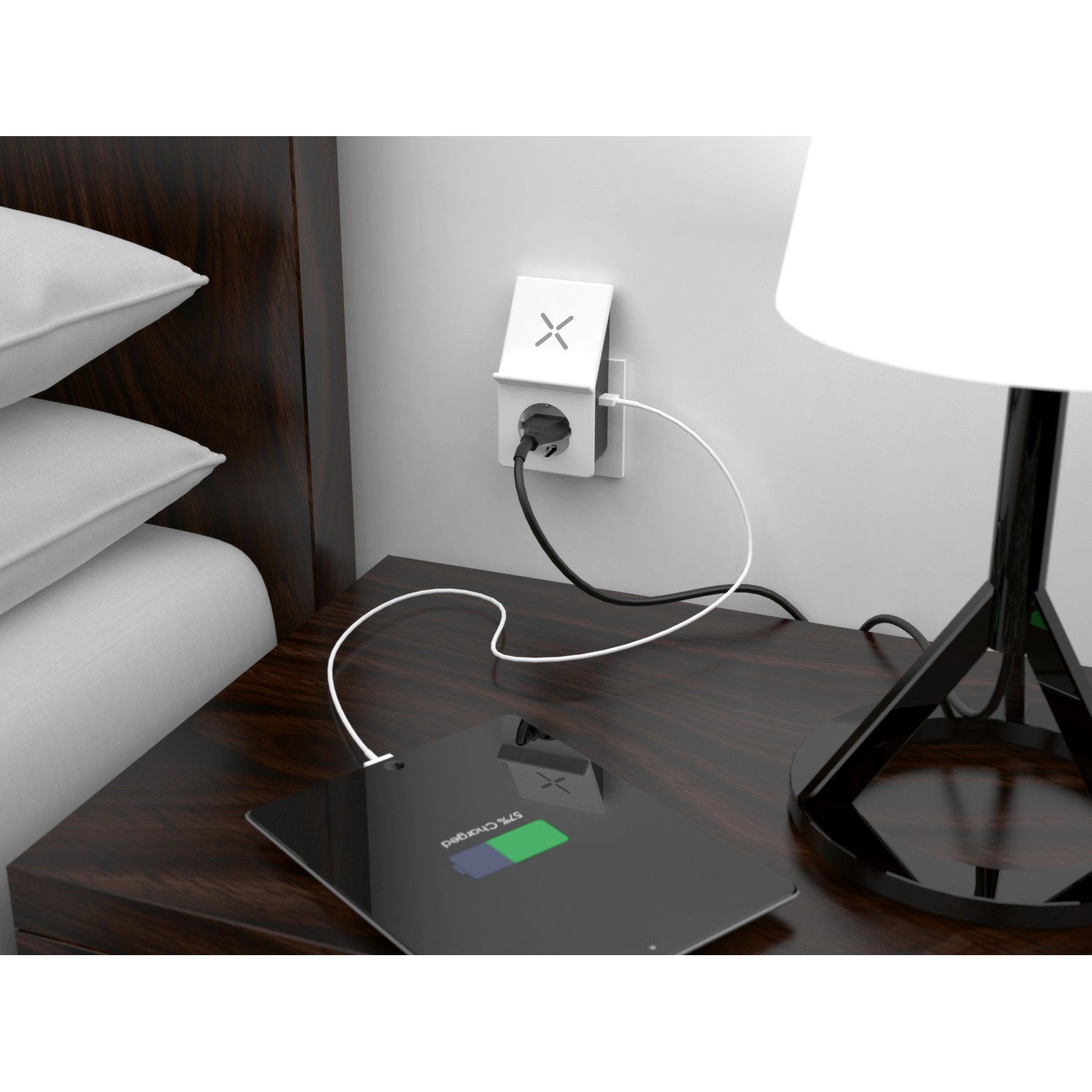 Kabelloser Ladegerät Adapter Weiß-Grau 126 mm x 84 mm kaufen bei OBI