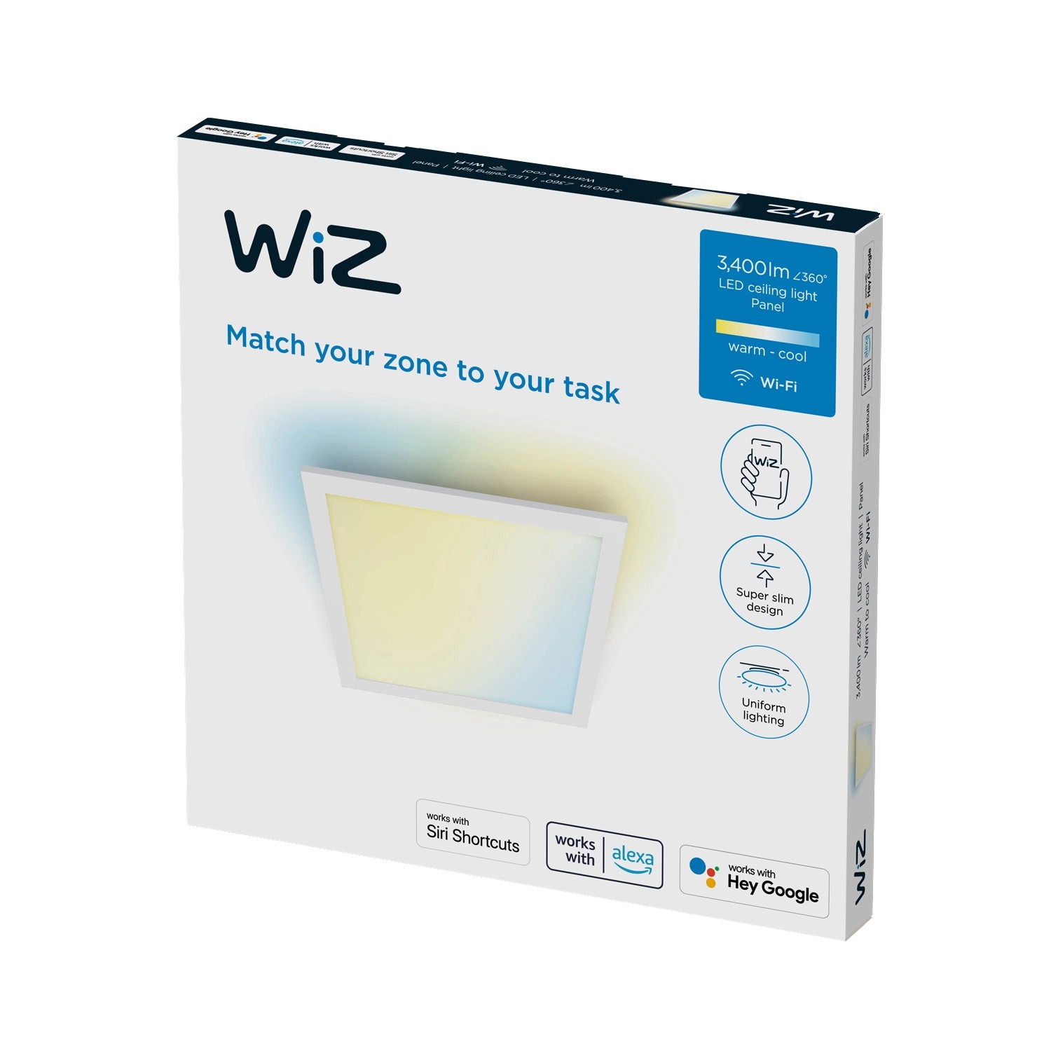 WiZ LED-Panel Quadratisch Tunable White 3400 lm Weiß 60 cm x 60 cm kaufen bei OBI