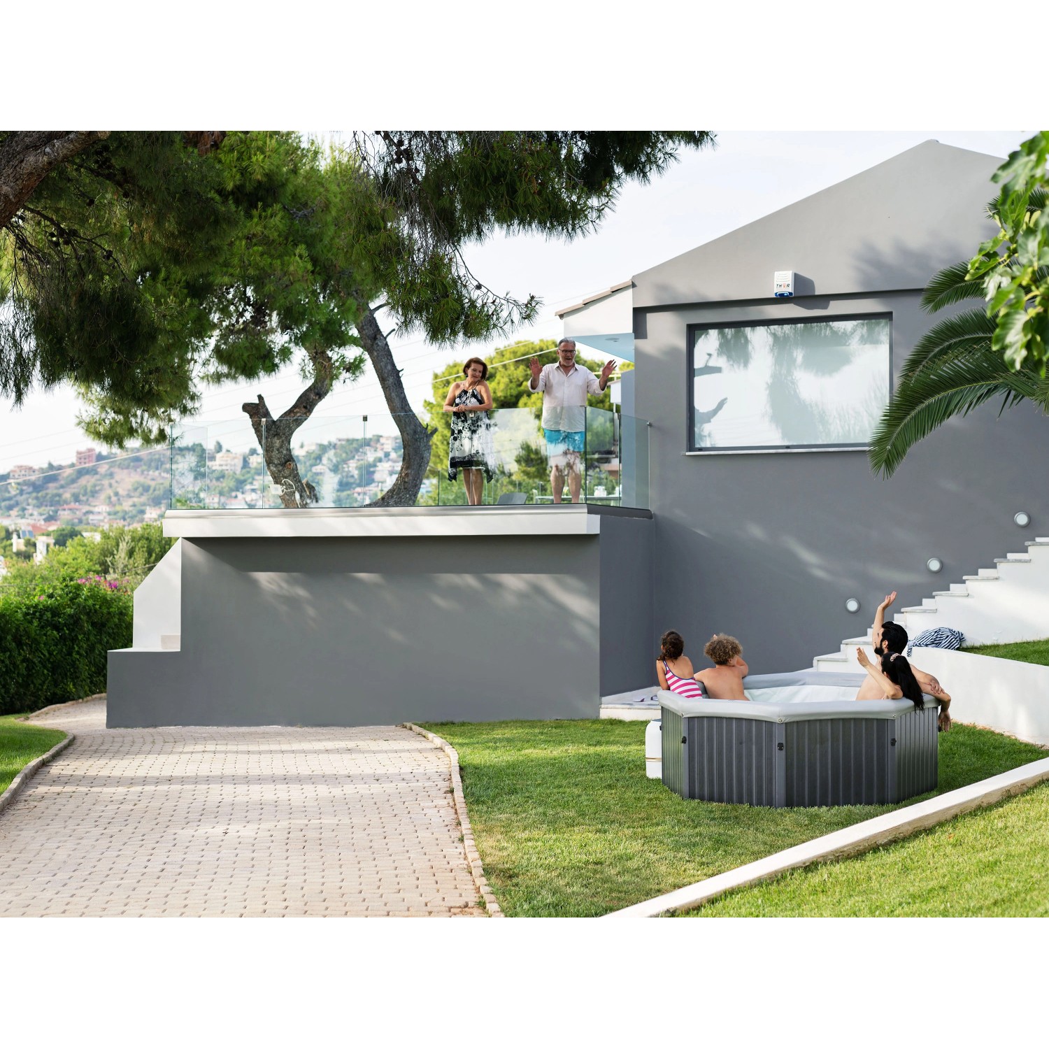 Mspa Frame Whirlpool mit Hydromassage Tuscany AirJet kaufen bei OBI