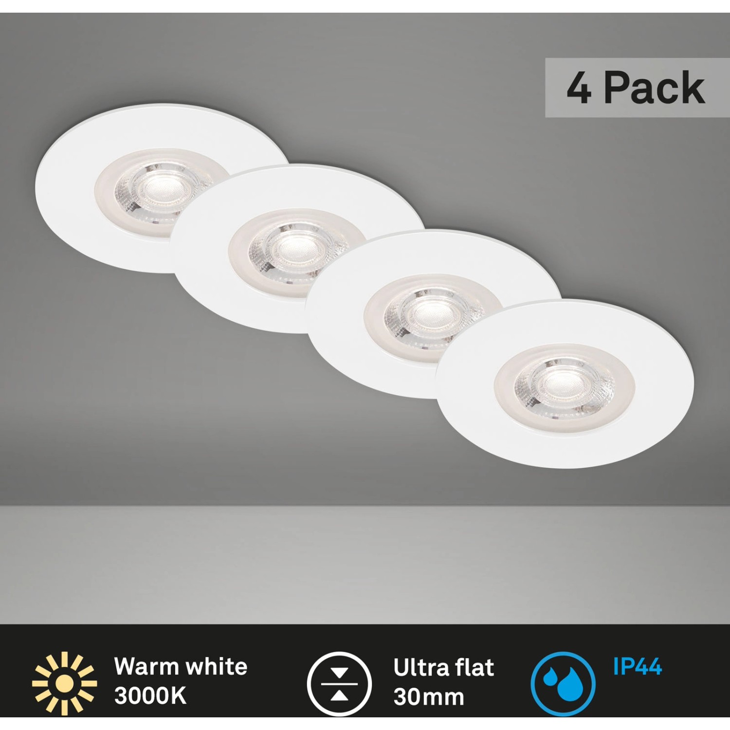 Brilo LED-Einbauleuchte Kulana 4 Stk. Weiß matt 4,9 W kaufen bei OBI