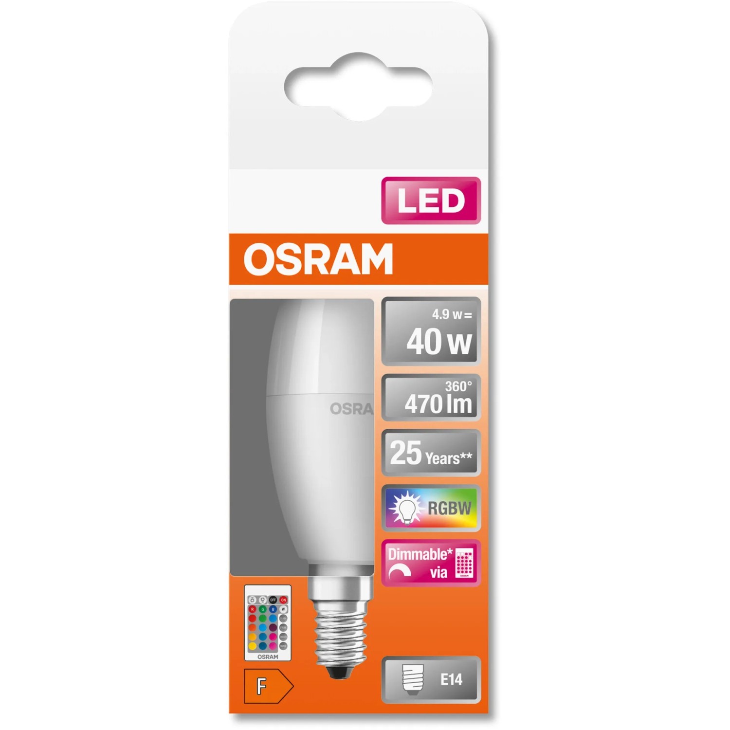 Osram LED-Leuchtmittel E14 Kerzenform 4,9 W 470 lm 10,7 x 3,7 cm (H x Ø) kaufen bei OBI
