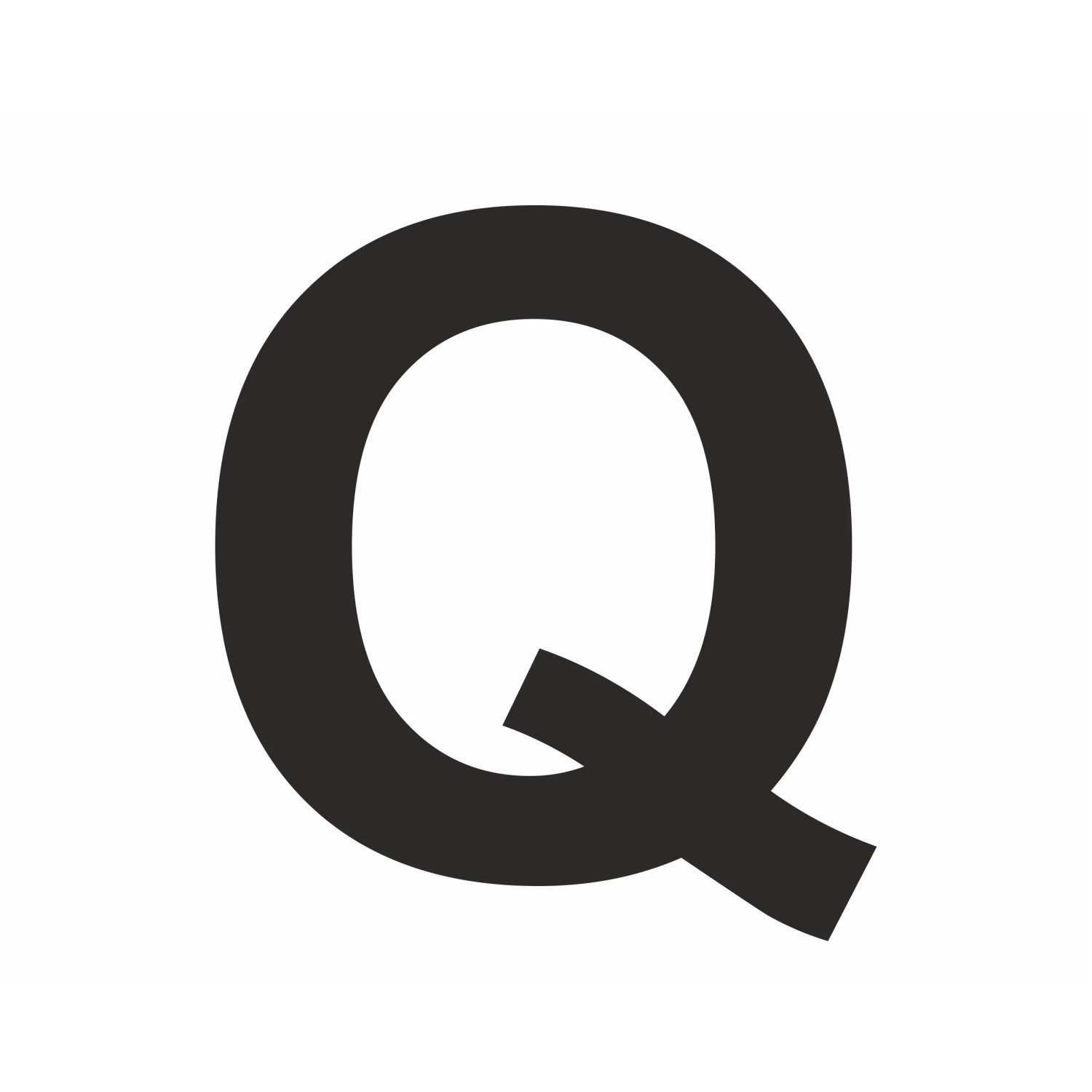 Aufkleber "Q'' Schwarz 6 cm Höhe PVC-Folie kaufen bei OBI