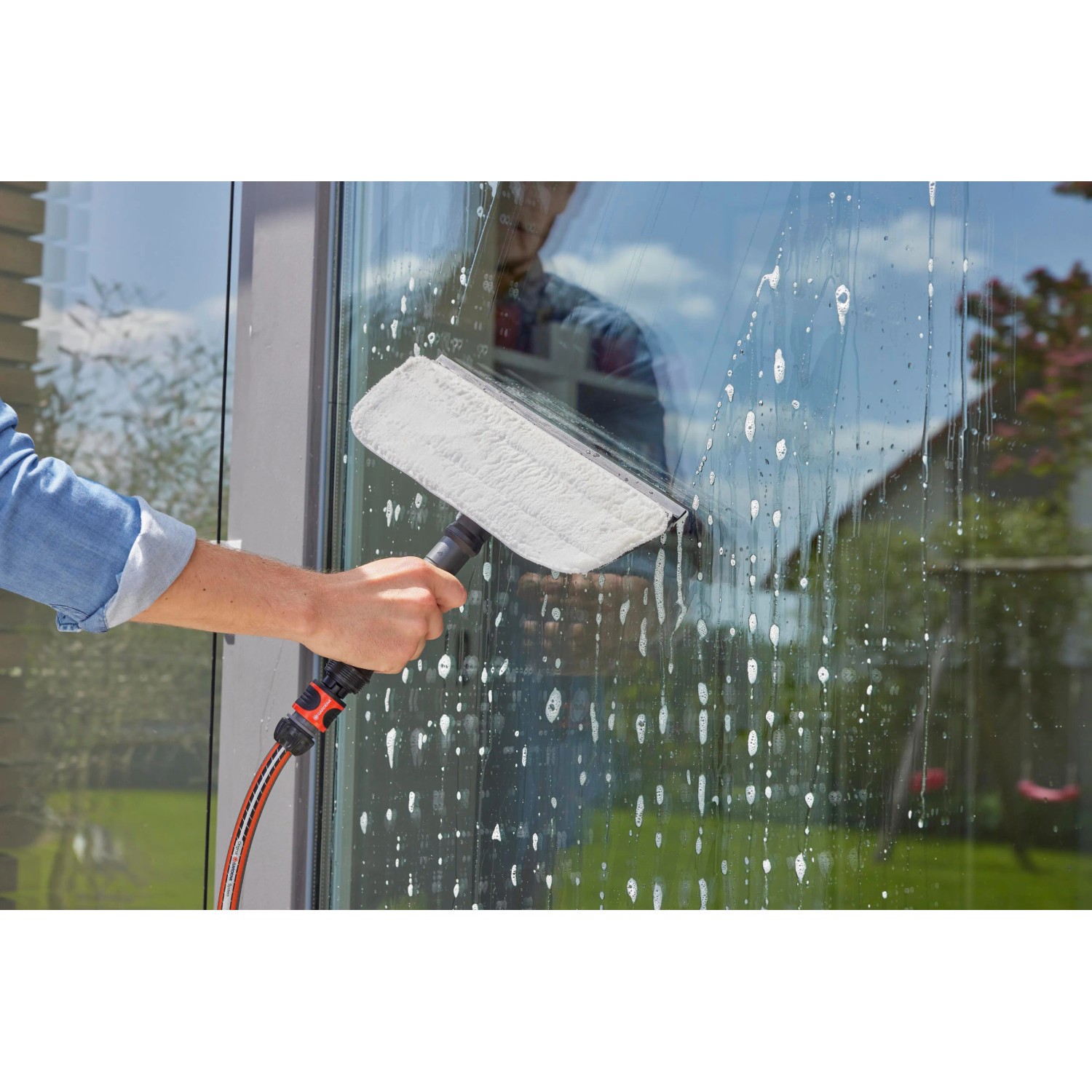 Gardena Cleansystem Fensterwischer mit Mikrovlies und Abziehlippe ...