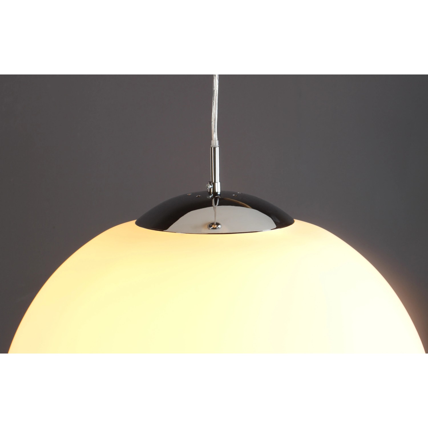 Luce Design Pendelleuchte City 1-flammig Weiß-Chrom Ø 45 cm kaufen bei OBI