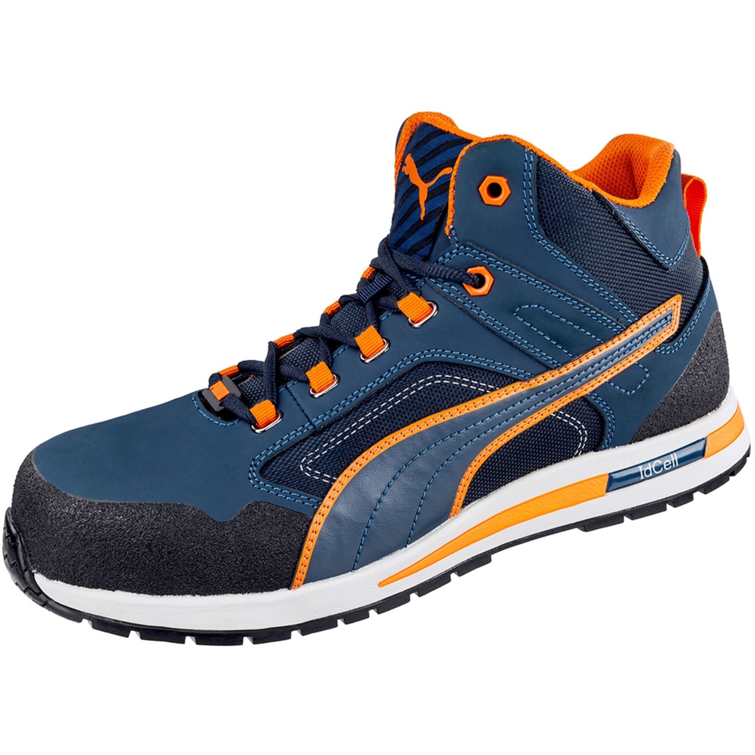 Puma Safety Sicherheitsschuh Crosstwist Mid S3 Blau-Orange Größe 47 ...