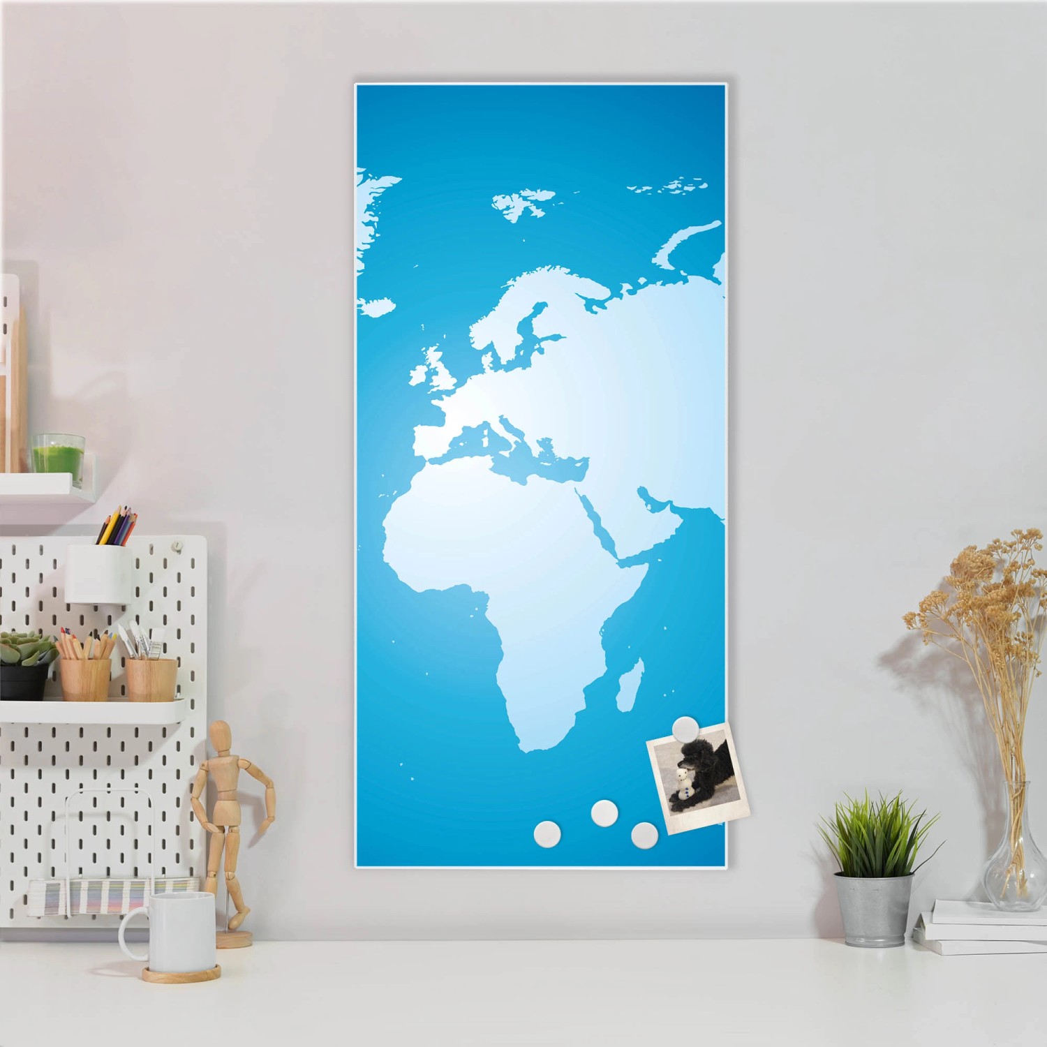 Banjado Magnettafel 37x78cm Magnetwand Weiß Aus Metall Magnetpinnwand ...