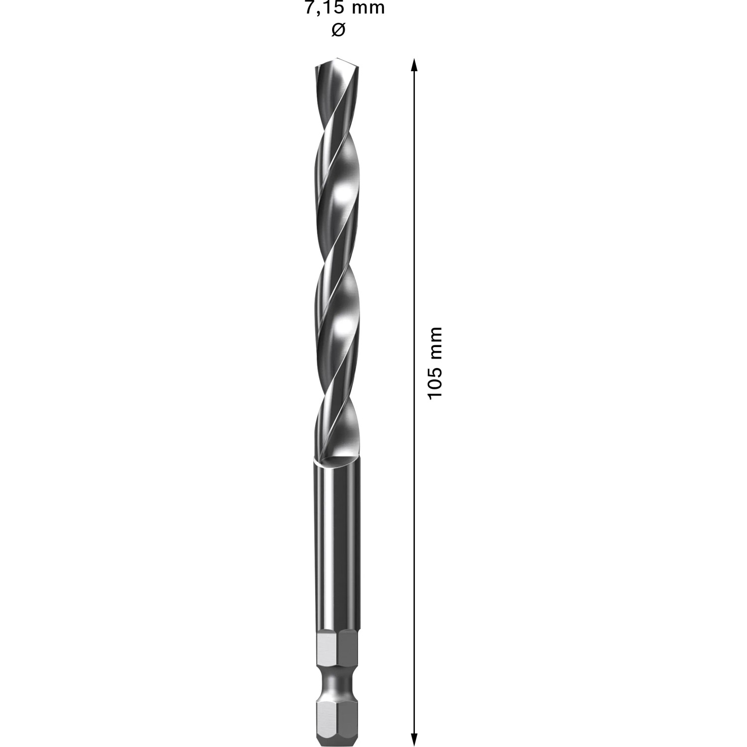Bosch Expert Power Change Plus HSS-G Zentrierbohrer 7,15 mm x 105 mm ...