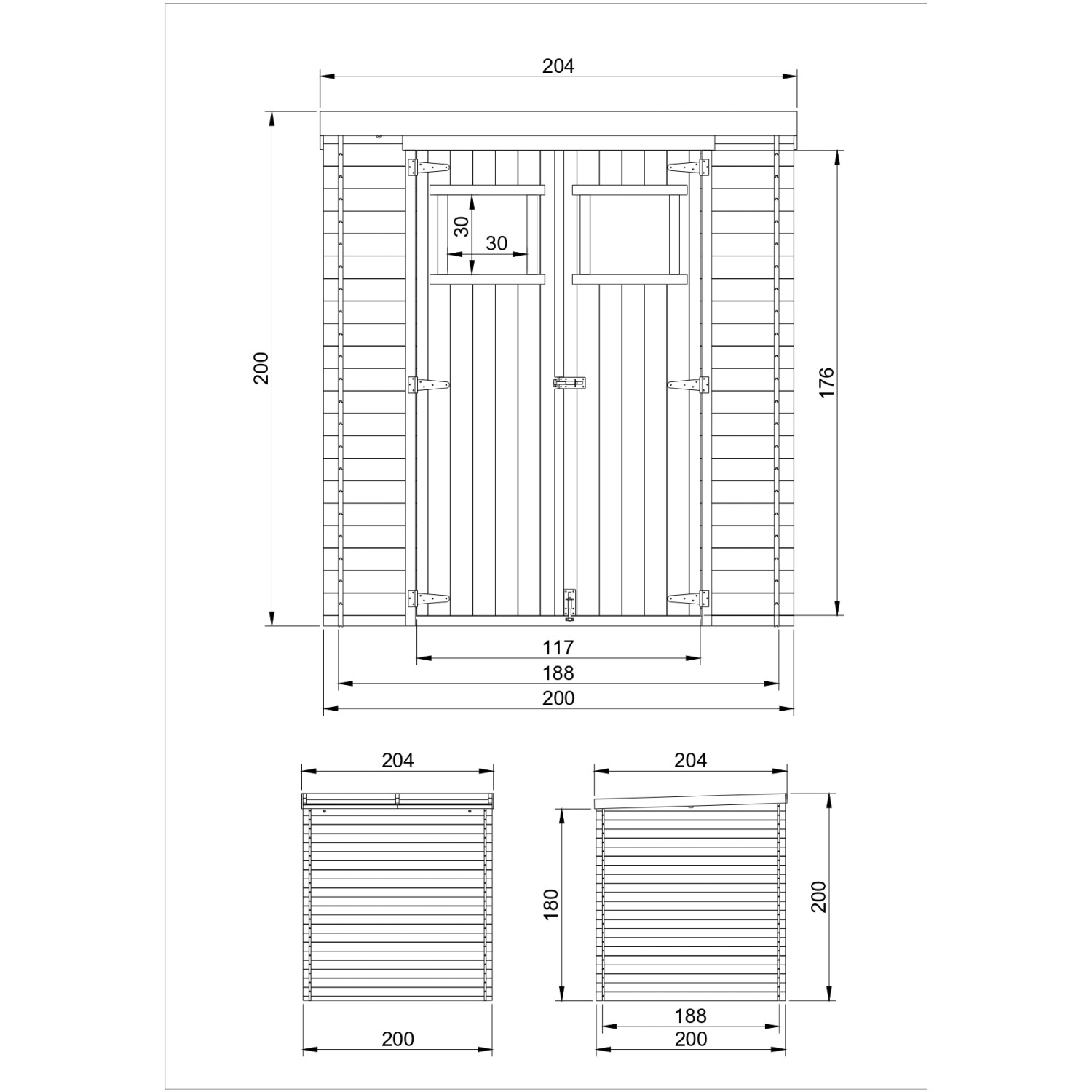 Timbela Gartenhaus Holz Gartenschuppen M309 3,53 m² kaufen bei OBI