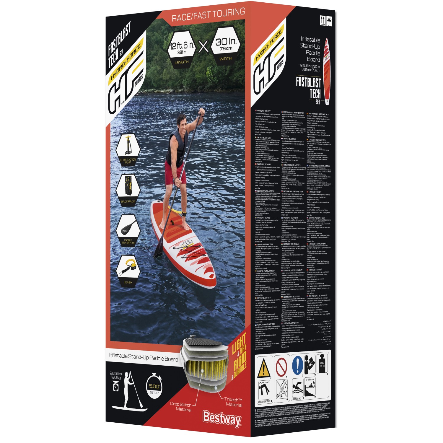 Bestway® Hydro-Force™ SUP Fast Touring Board-Set Fastblast Tech 381 x ...