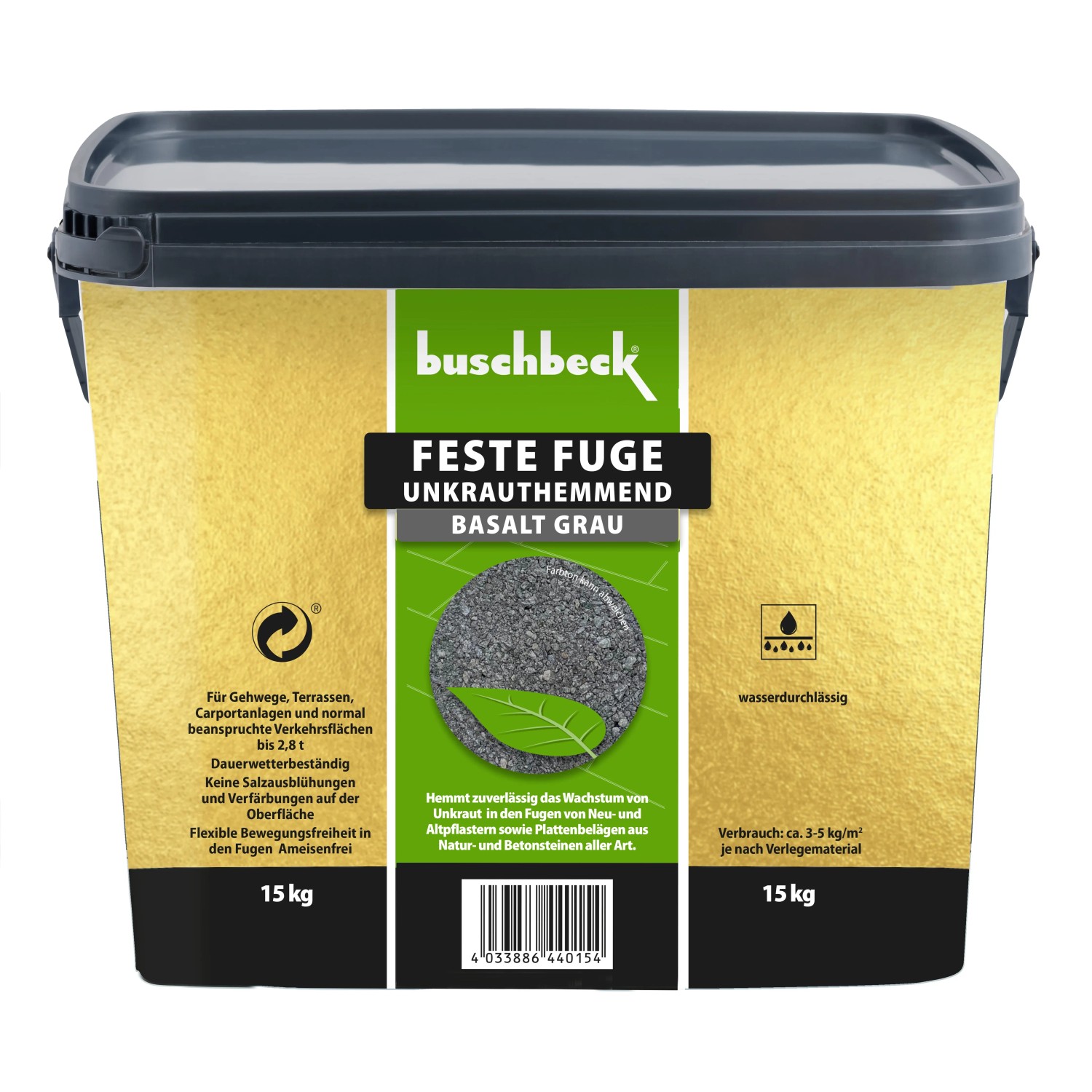 Buschbeck Pflasterfugenmörtel Feste Fuge wasserdurchlässig 15 kg kaufen ...