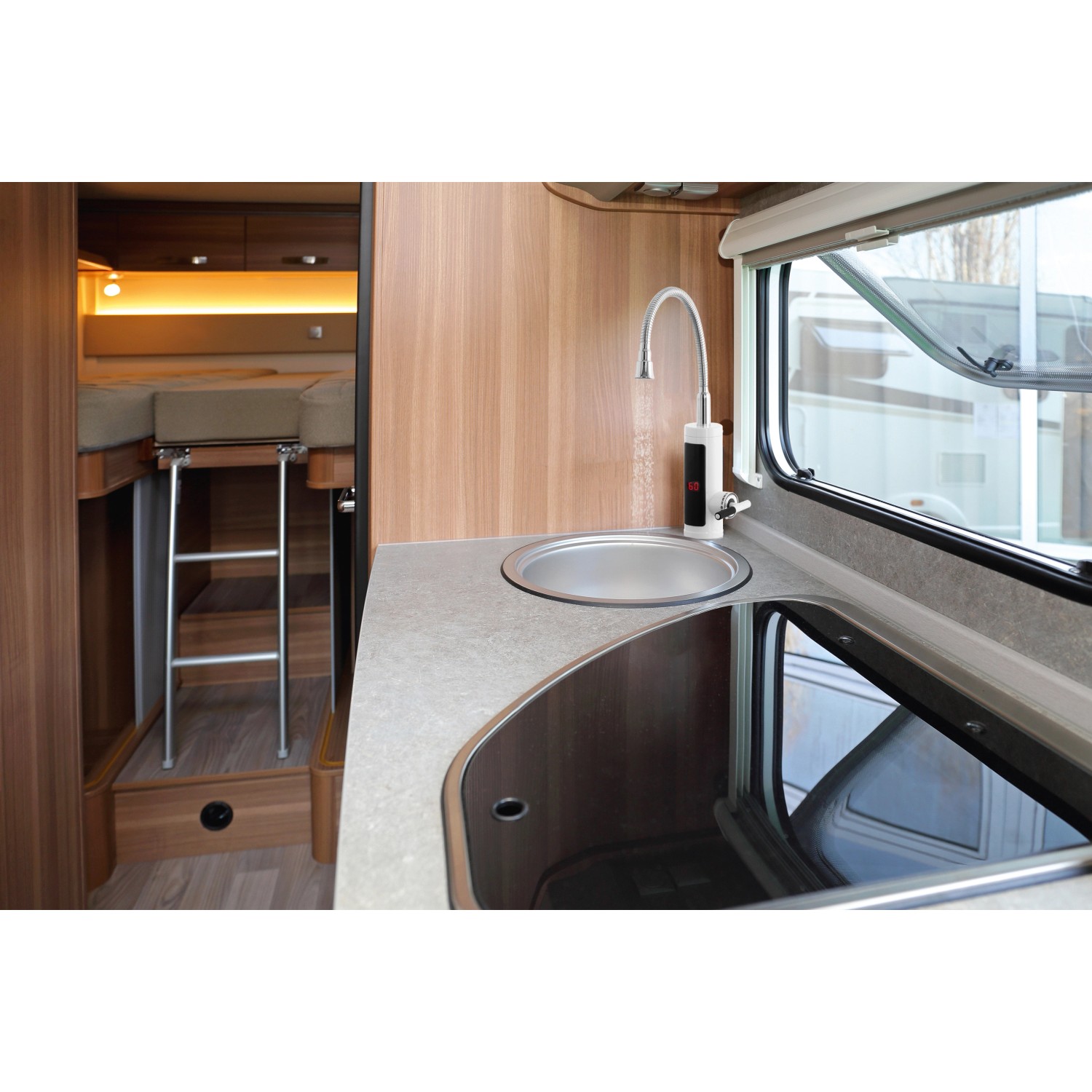 Easymaxx Warm und Kaltwasserarmatur mit integriertem Durchlauferhitzer ...