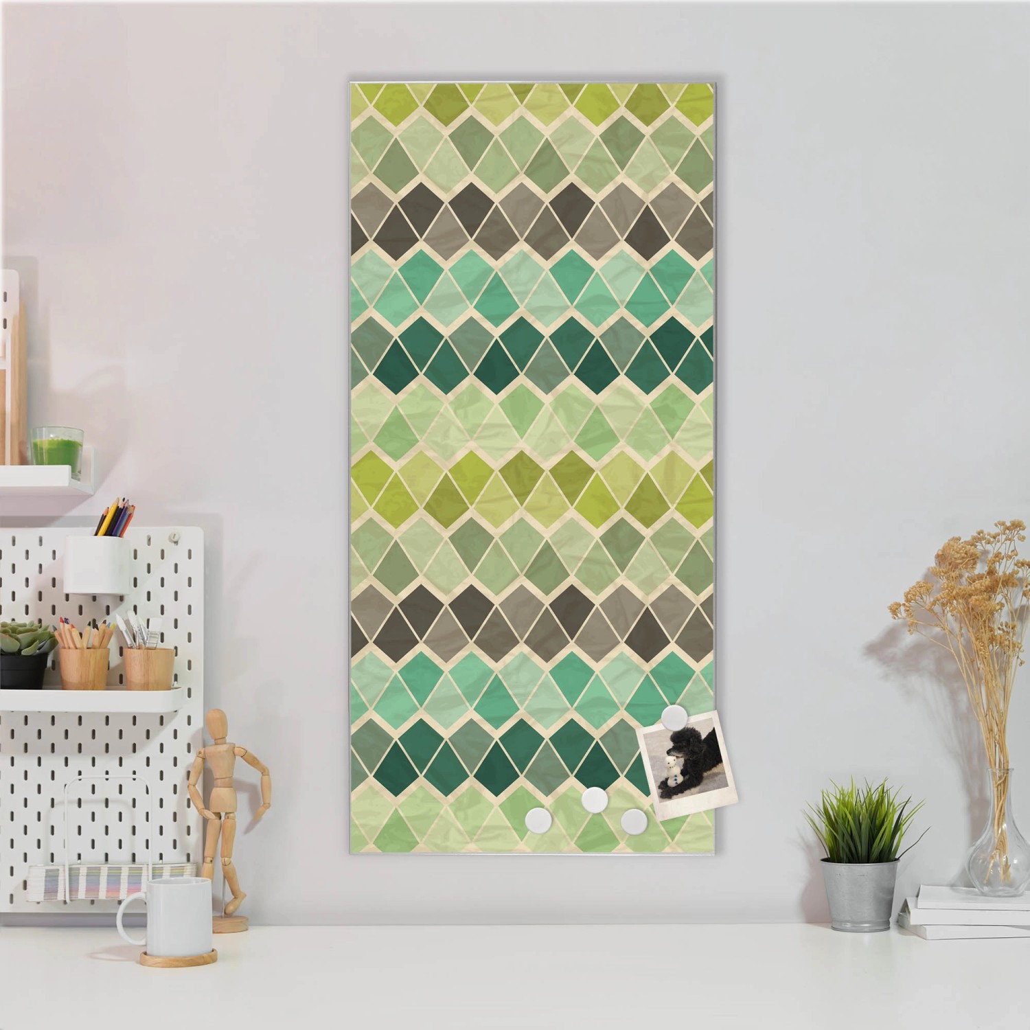 Banjado Magnettafel 37x78cm Magnetwand Silber Aus Metall Magnetpinnwand ...