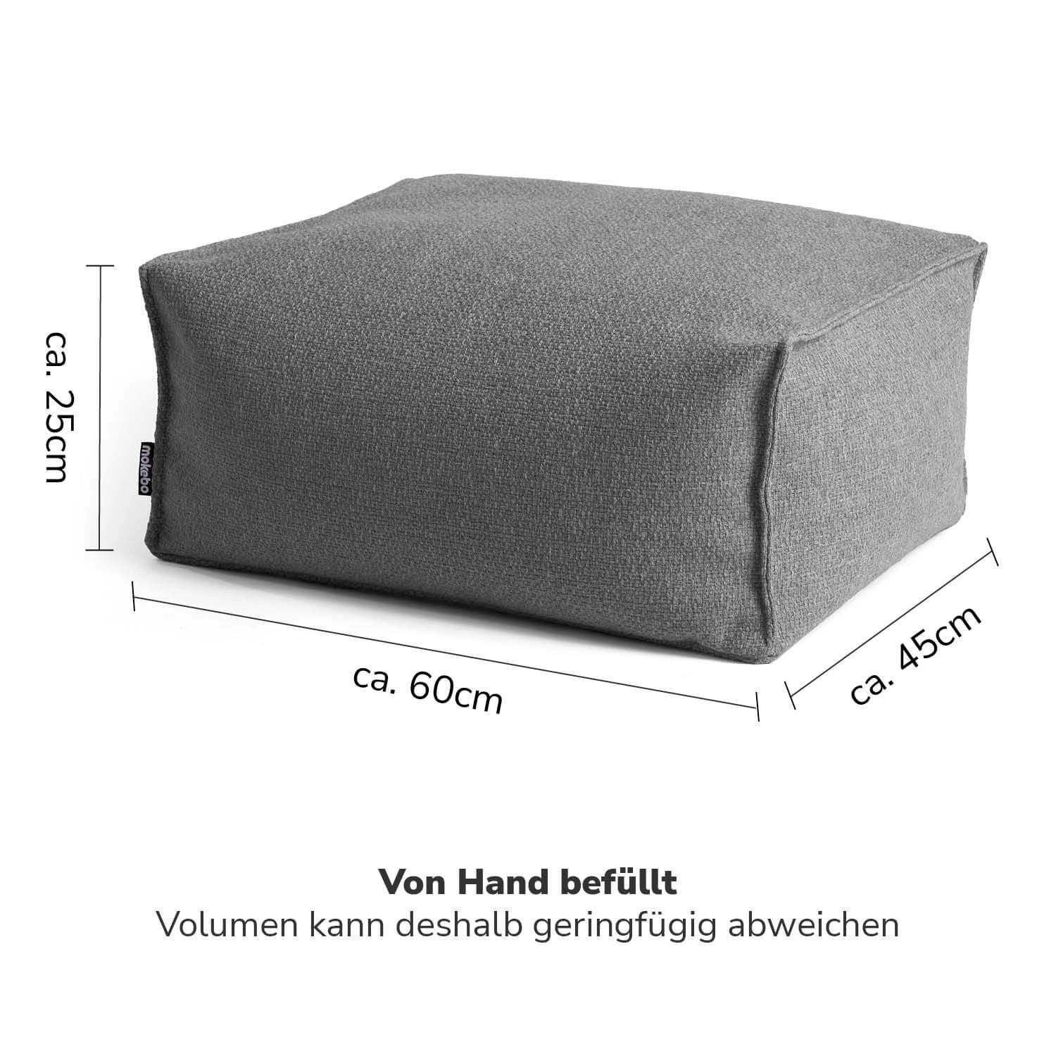 mokebo Pouf Hocker o Sitzhocker Der Ruhestifter Bodenkissen eckig ...