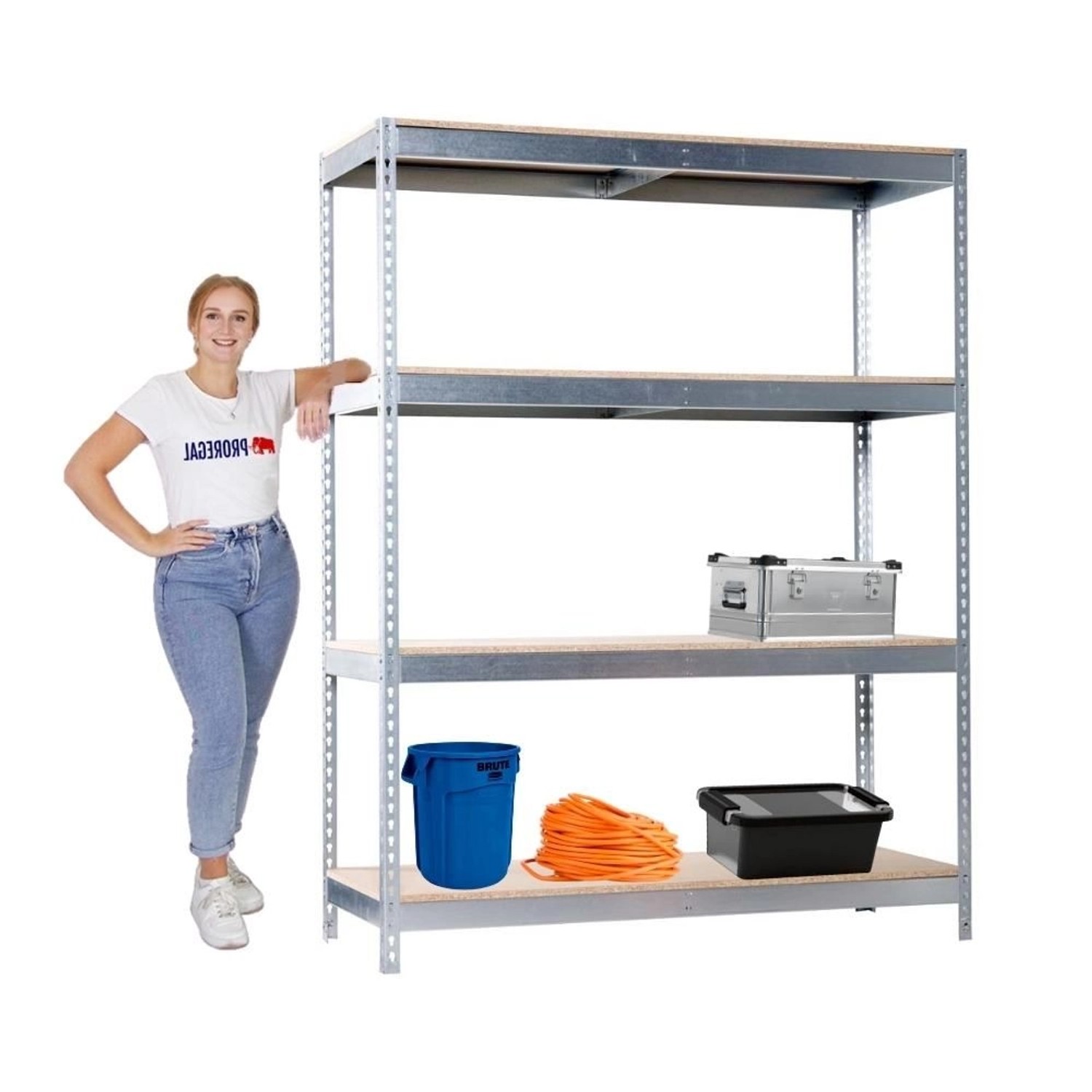 PROREGAL Schwerlastregal Wood Beast Four HxBxT 200 x 240 x 60 cm 4 ...