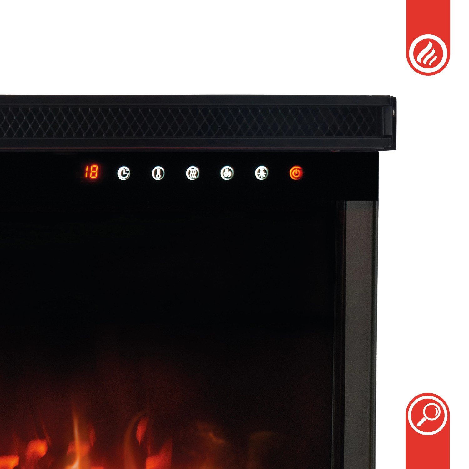 Kaminio Elektrokamin LEA 3in1 Kamin Panorama Heizung 3D-Effekt 12 ...