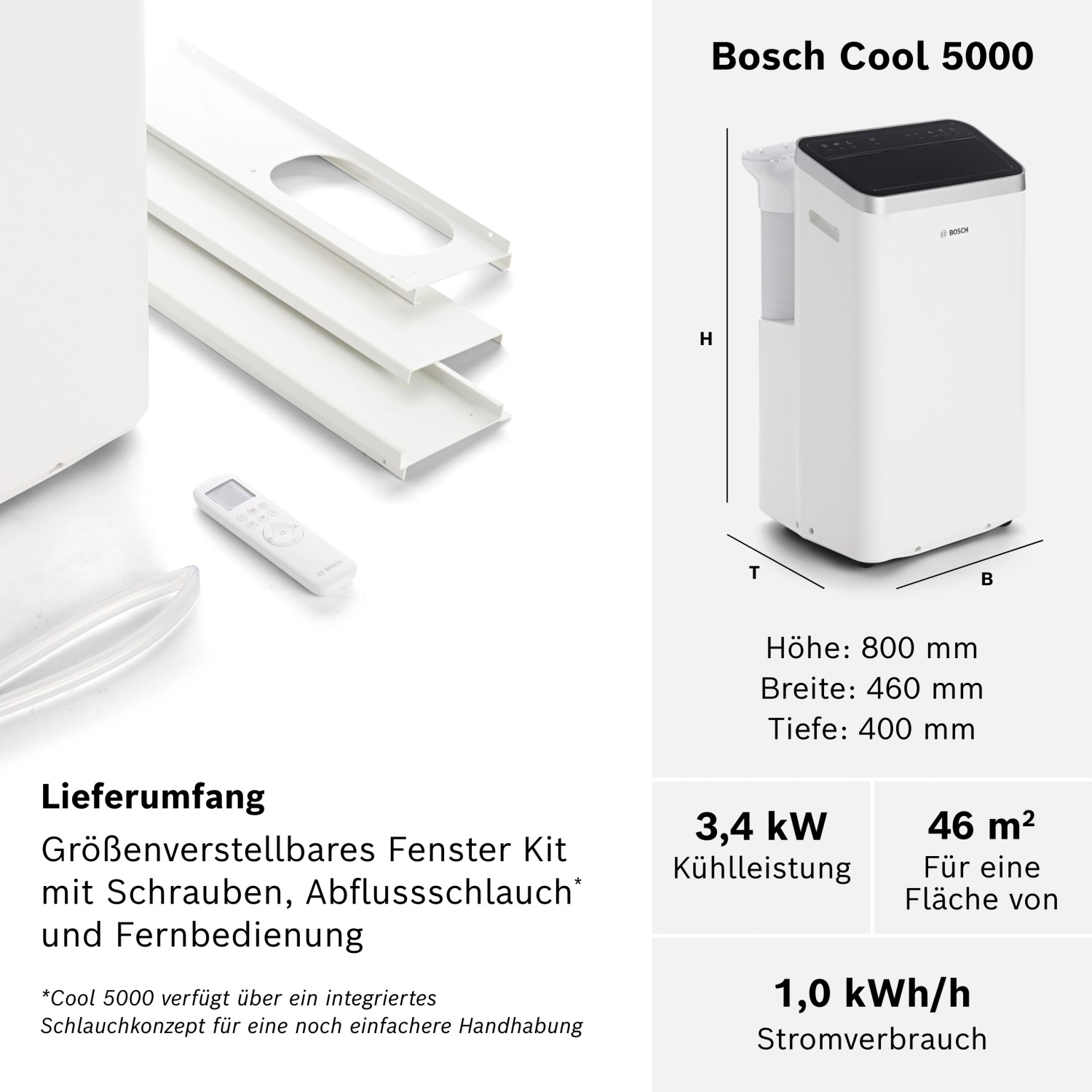 Bosch Mobiles Klimagerät Cool 5000 mit Inverter-Technologie kaufen bei OBI