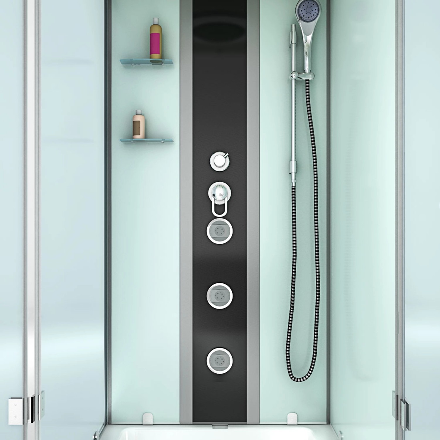 AcquaVapore Dusche Wanne Kombination K05-R00-EC Duschkabine 90x180 ...