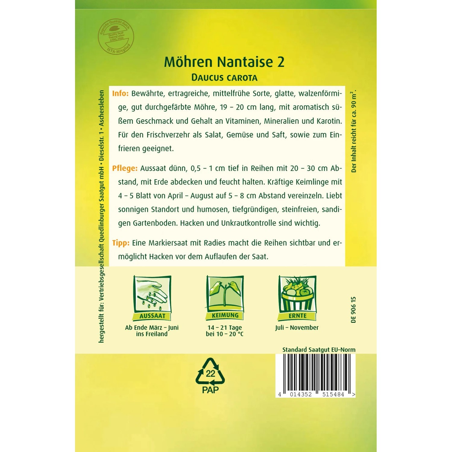 Quedlinburger Möhren ''Nantaise 2'' Großpackung kaufen bei OBI