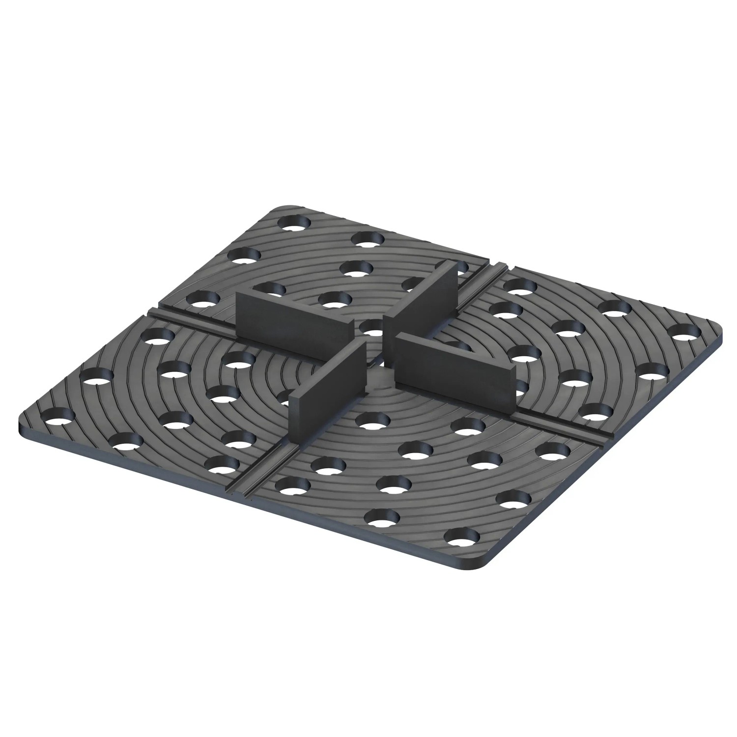 GS Terrassen Plattenhalter Set 120 x 120 x 3 mm für Gitterrost Wabe 20 ...