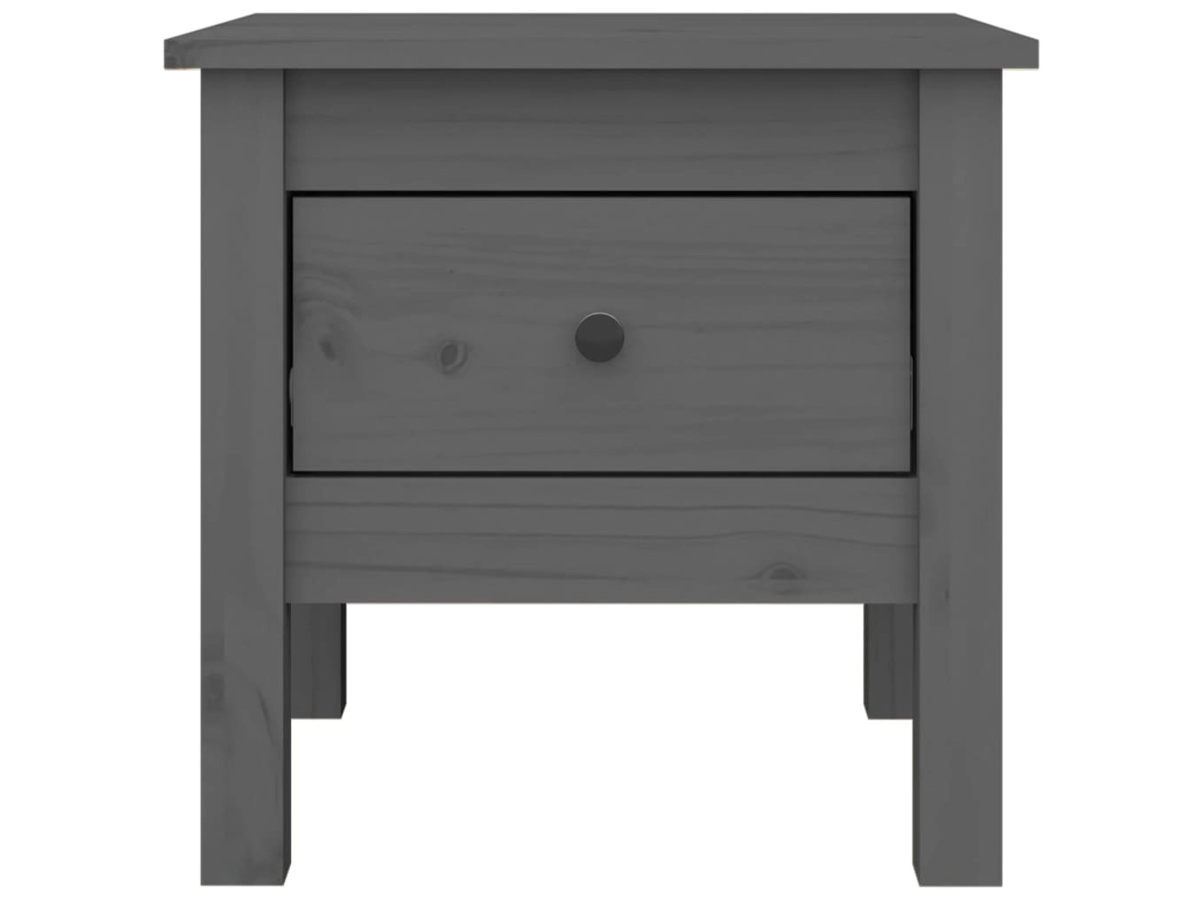vidaXL Beistelltische 2 Stk. Grau 40x40x39 cm Massivholz Kiefer kaufen bei OBI