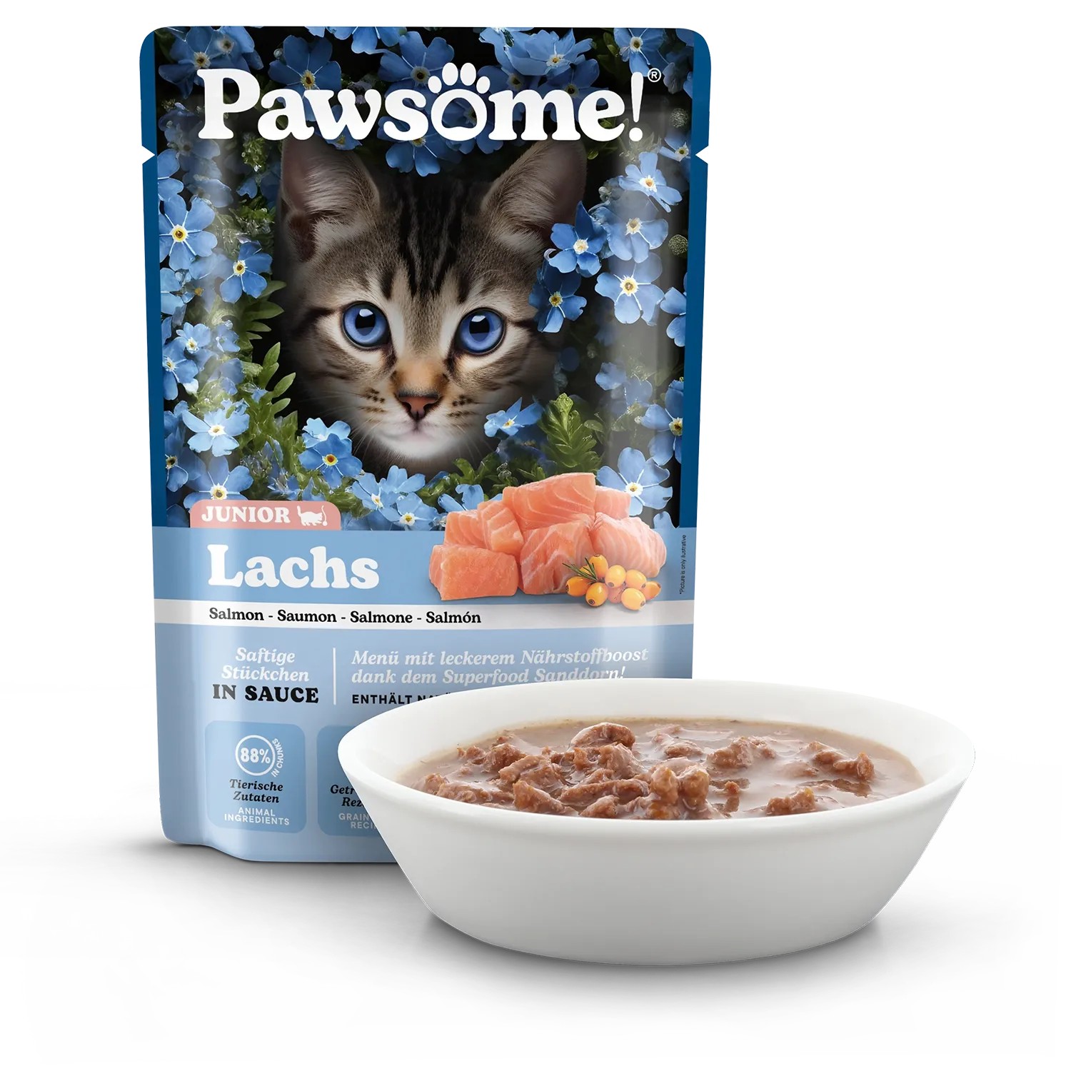 Pawsome Katzen-Nassfutter Junior Lachs 85 g kaufen bei OBI