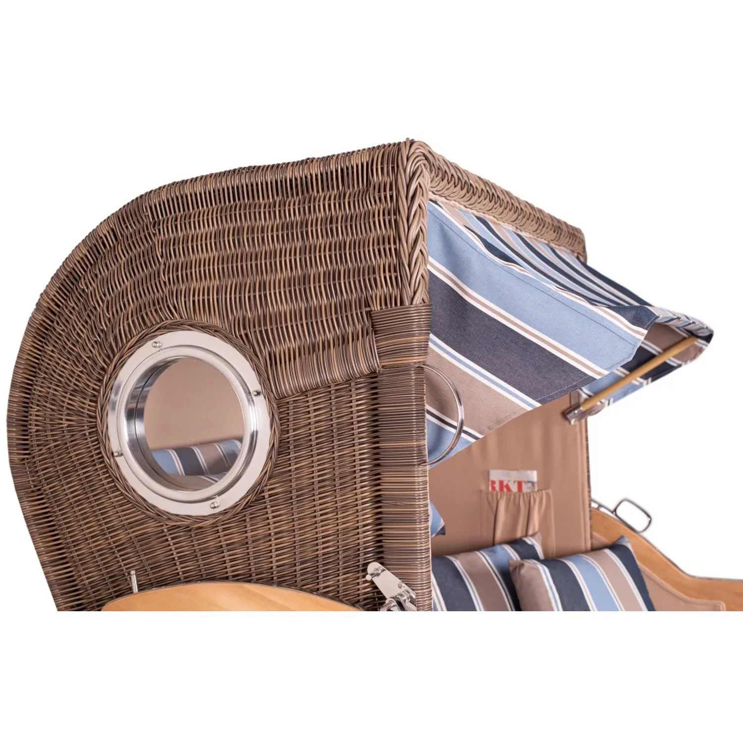 GarWoh Strandkorb Rantum Grande Teak PE Grey Dessin 580 kaufen bei OBI