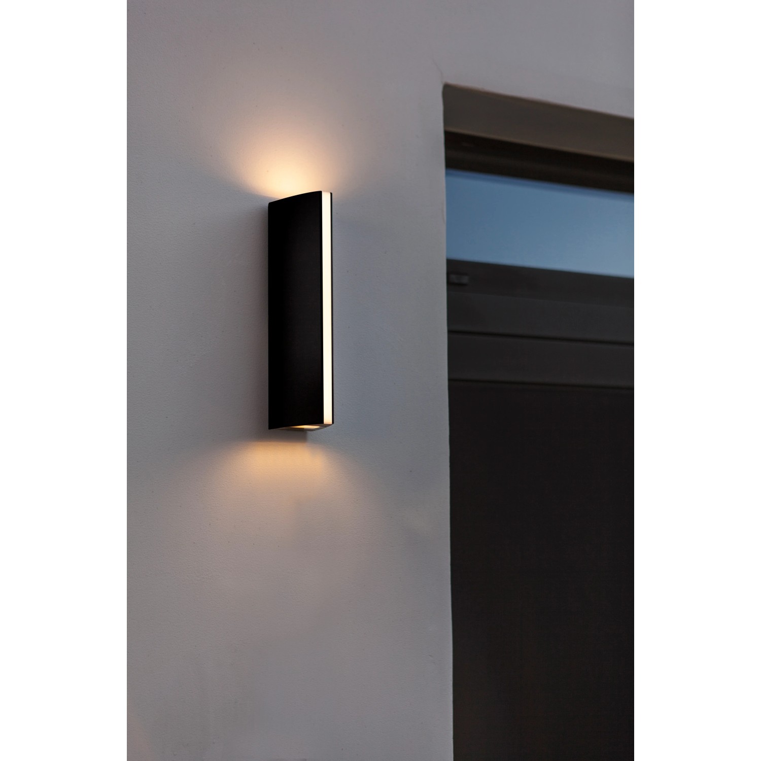 Lutec LED-Außenwandleuchte Leo 750 lm 30 x 6,6 x 8,7 cm Schwarz Matt ...