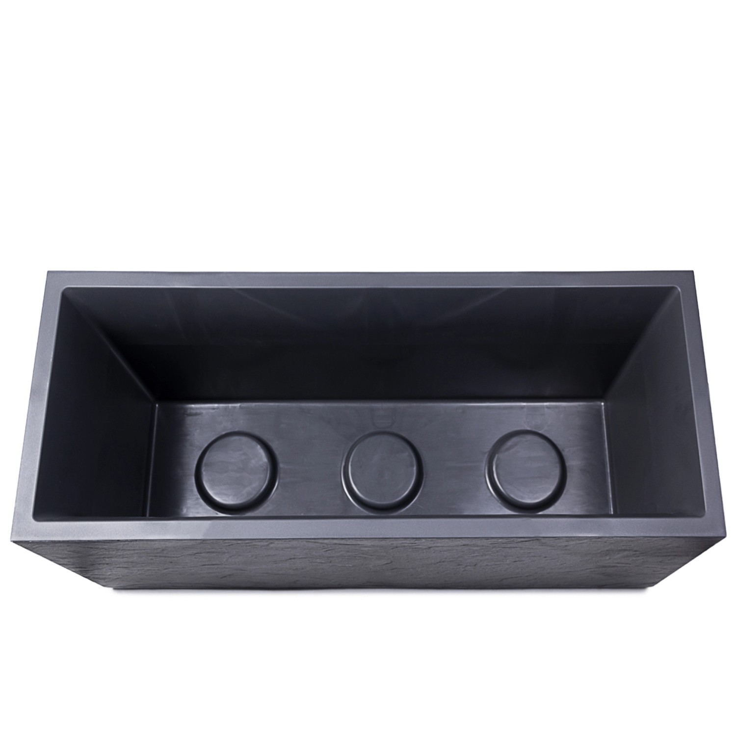 Ondis24 Pflanzkübel Vulkan 100 Blumentopf Doppelwandig Anthrazit ...