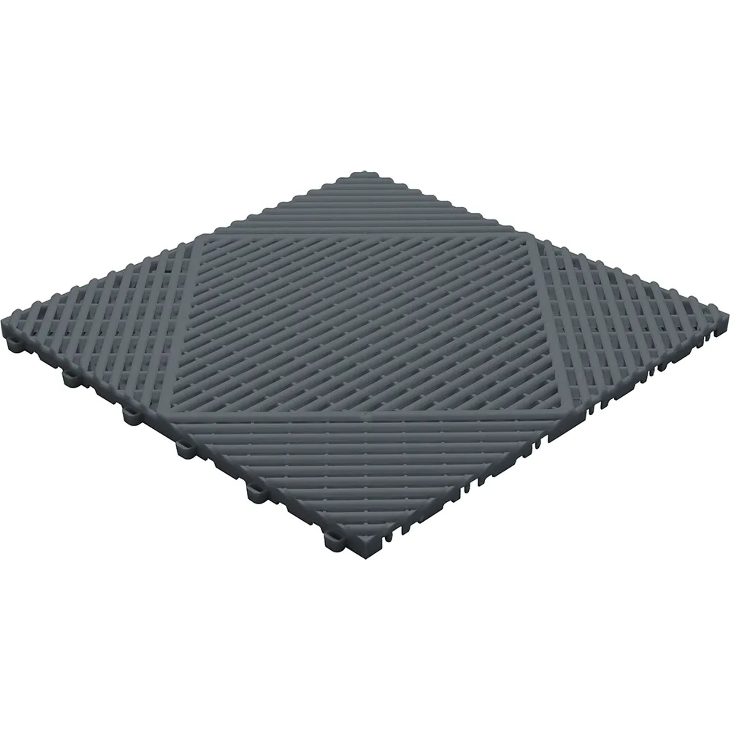 Florco Kunststoff Klickfliese classic, dunkelgrau 40x40 cm, 6 Stk/VPE ...