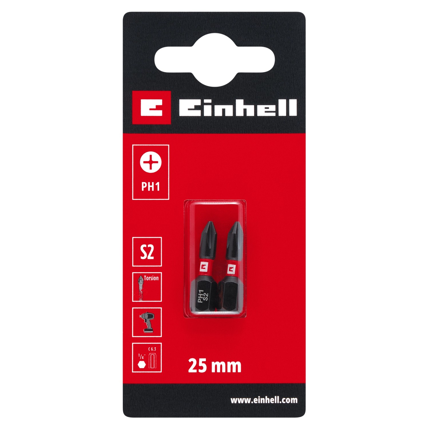 Einhell Impact Bit-Set 25 mm 2-teilig PH1 kaufen bei OBI