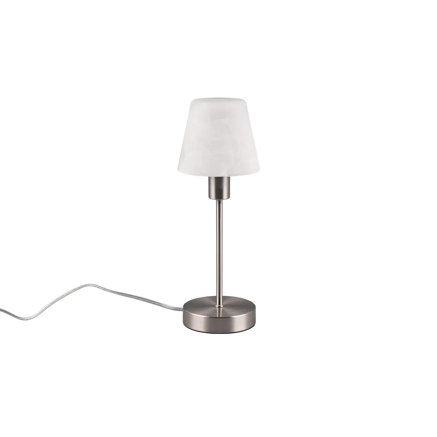 Trio Design-Tischleuchte Luis II 1-flammig Nickel Matt 32 cm x 12 cm ...