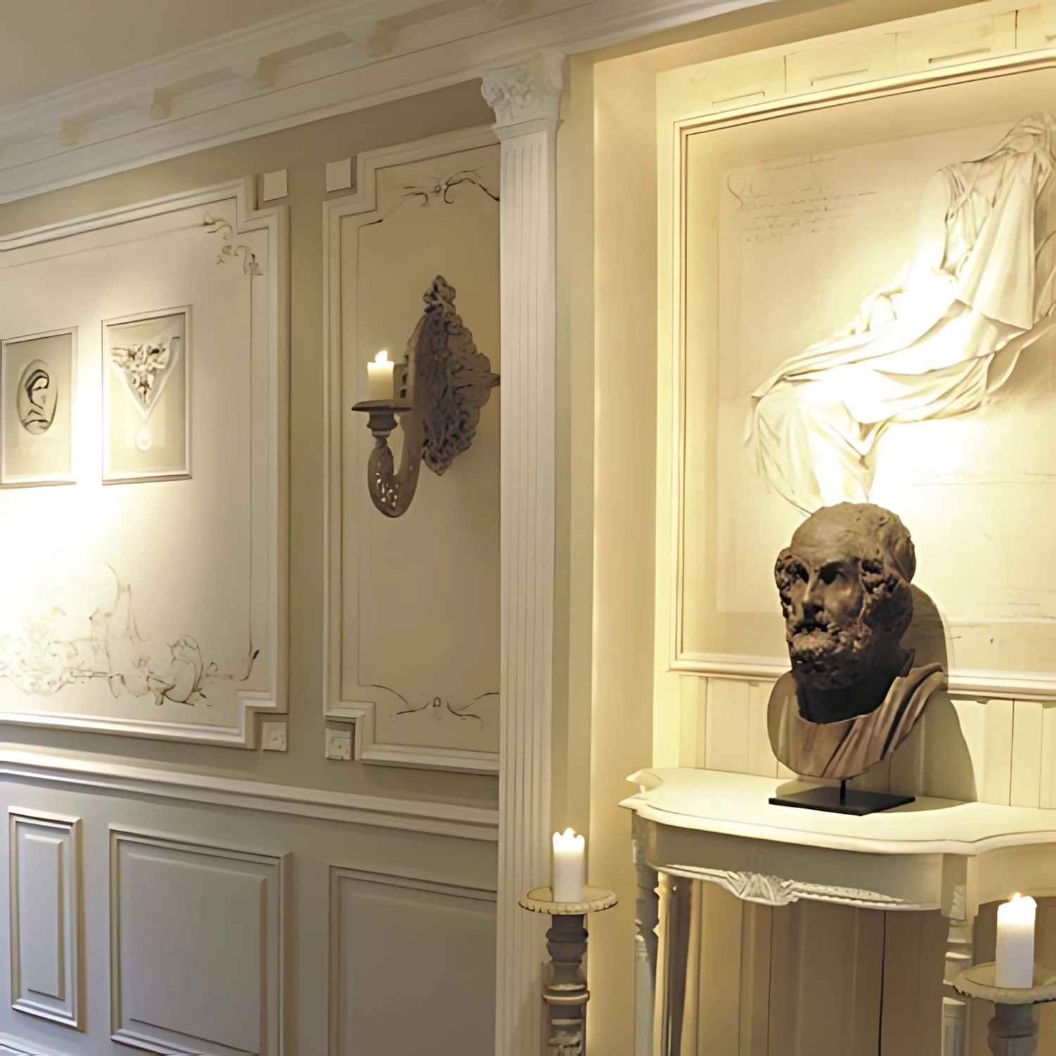 ORAC DECOR K202 LUXXUS Stuck Pilaster Sockel Wand-Dekor-Element leicht ...