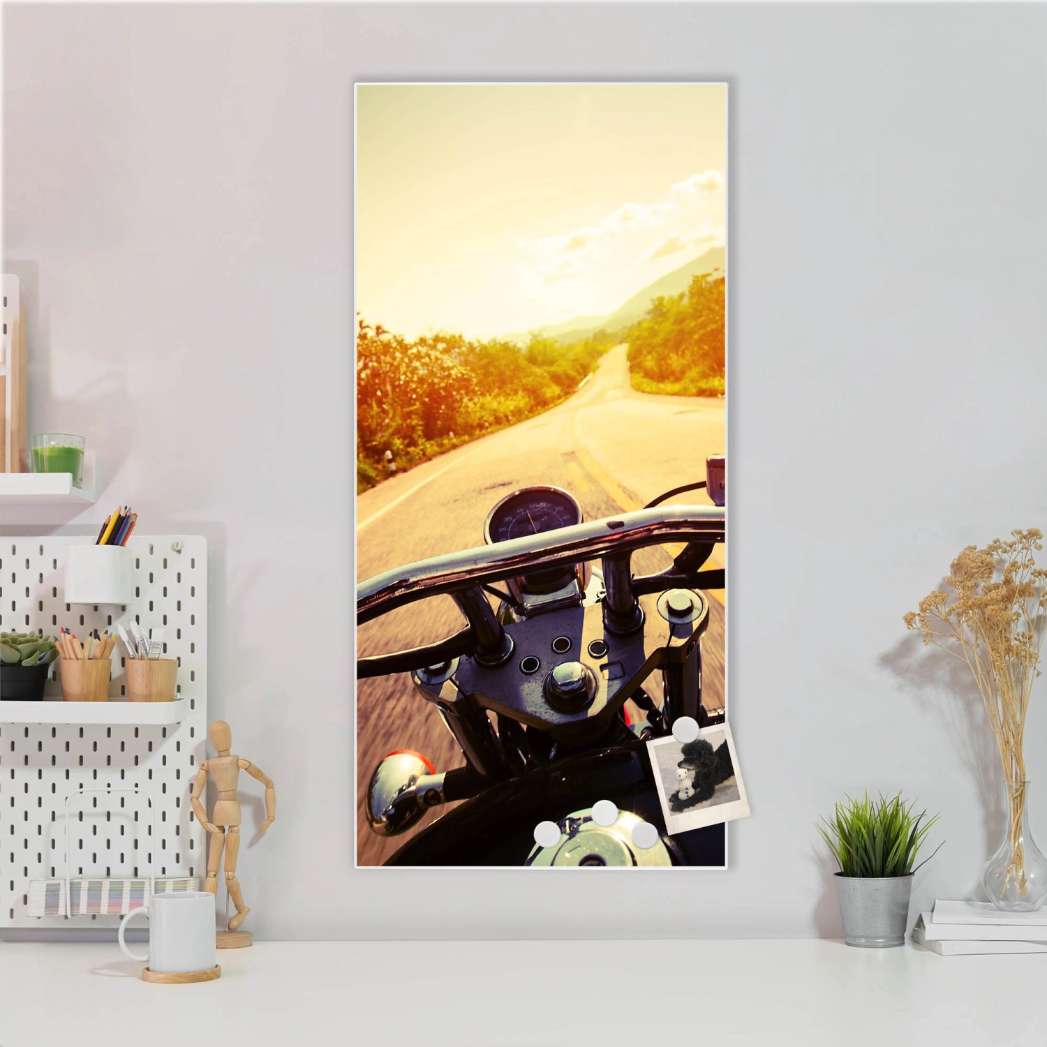 Banjado Magnettafel 37x78cm Magnetwand Weiß Aus Metall Magnetpinnwand ...