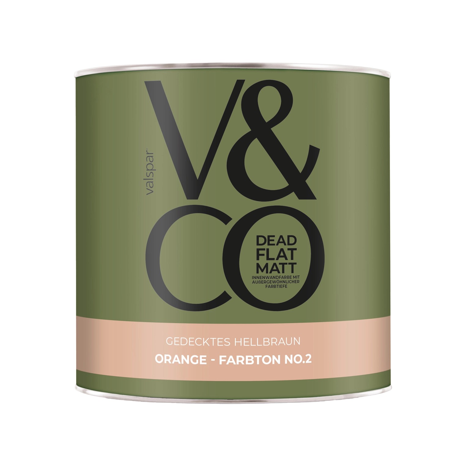 V&CO Premium-Innenfarbe Dead Flat Matt Orange Farbton 2 Gedecktes ...