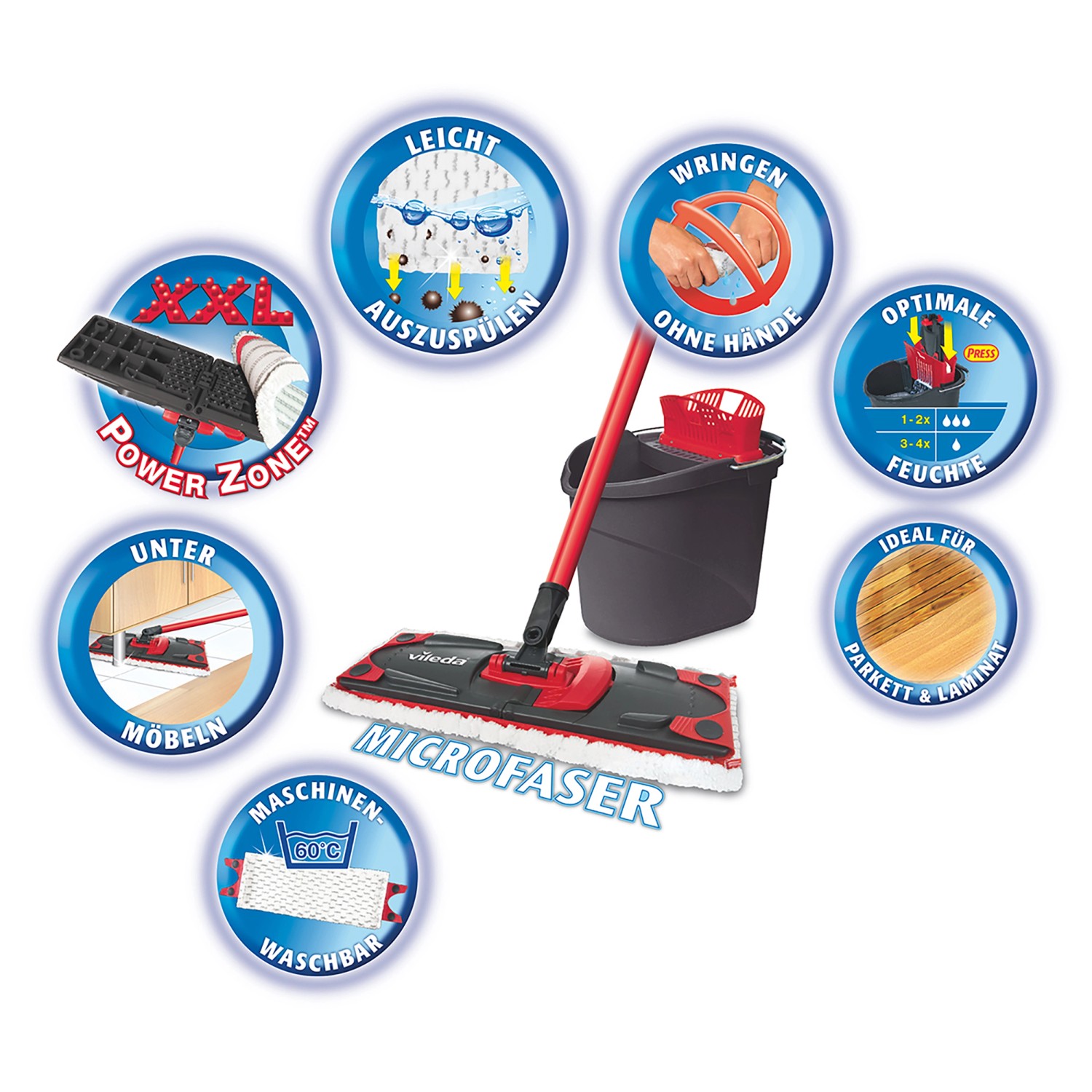 Vileda Bodenwischer Komplett-Set UltraMax