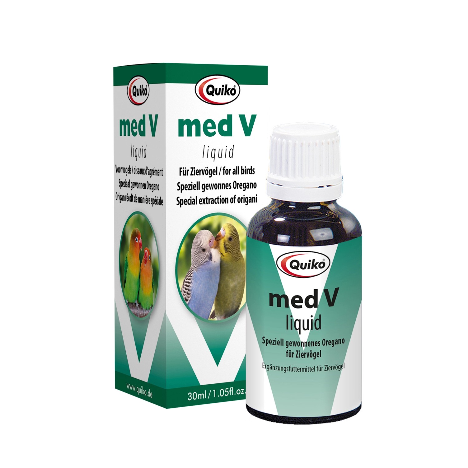 Quiko Med V Liquid Mit Hochwertigem Oregano-Öl für Ziervögel 30 ml ...