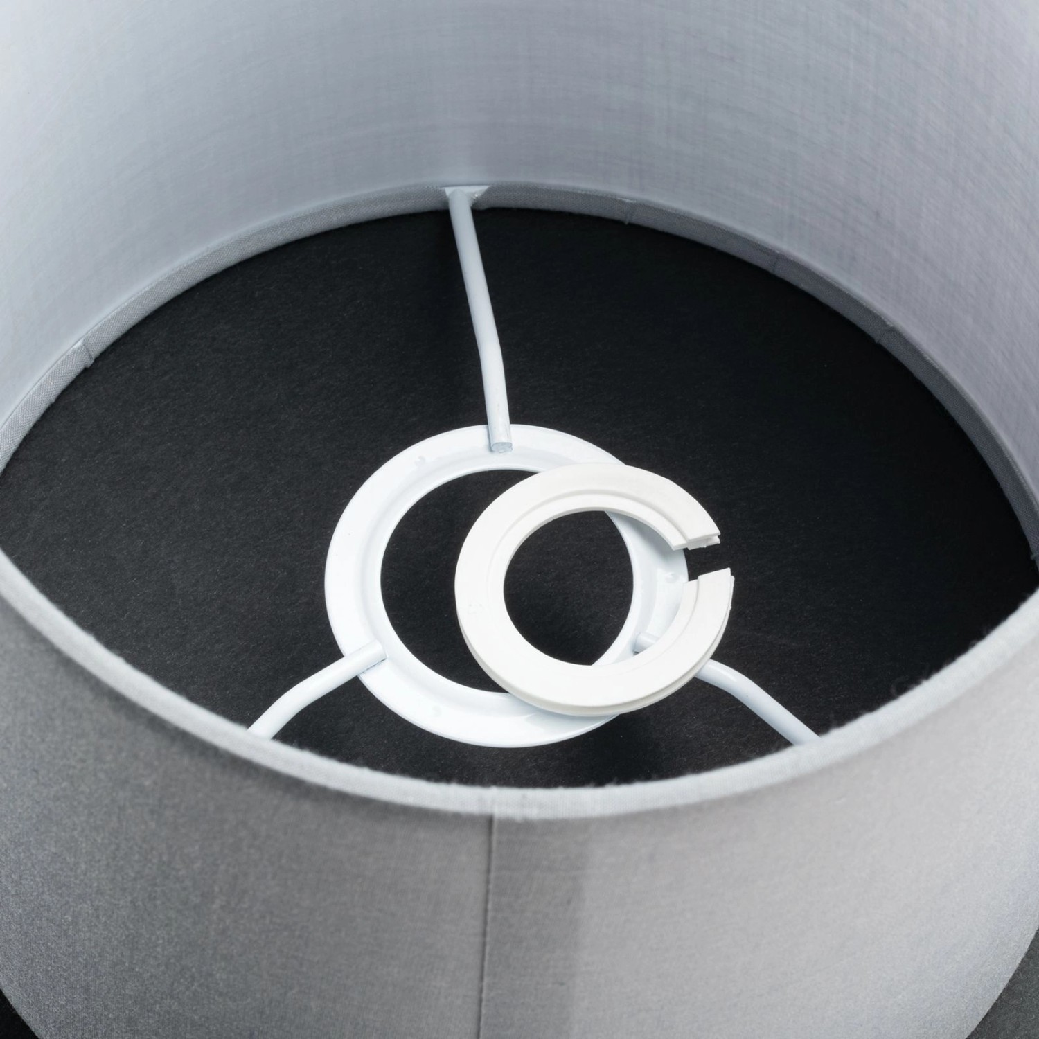 Orion Lightstyle Lampenschirm Ø 20 cm Stoff Höhe 16,5 cm Rund E27 E14 Grau kaufen bei OBI