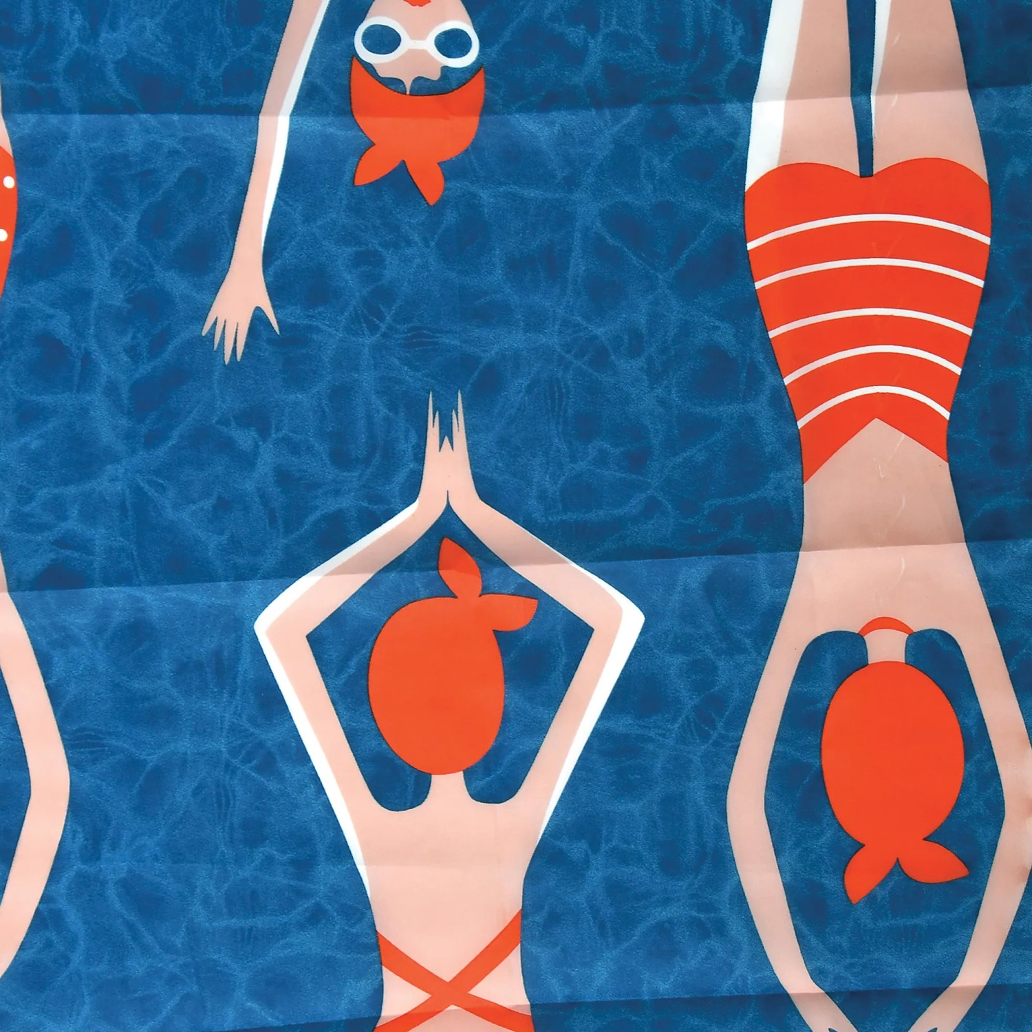 Spirella Duschvorhang Baigneuses 120 x 200 cm Blau kaufen bei OBI