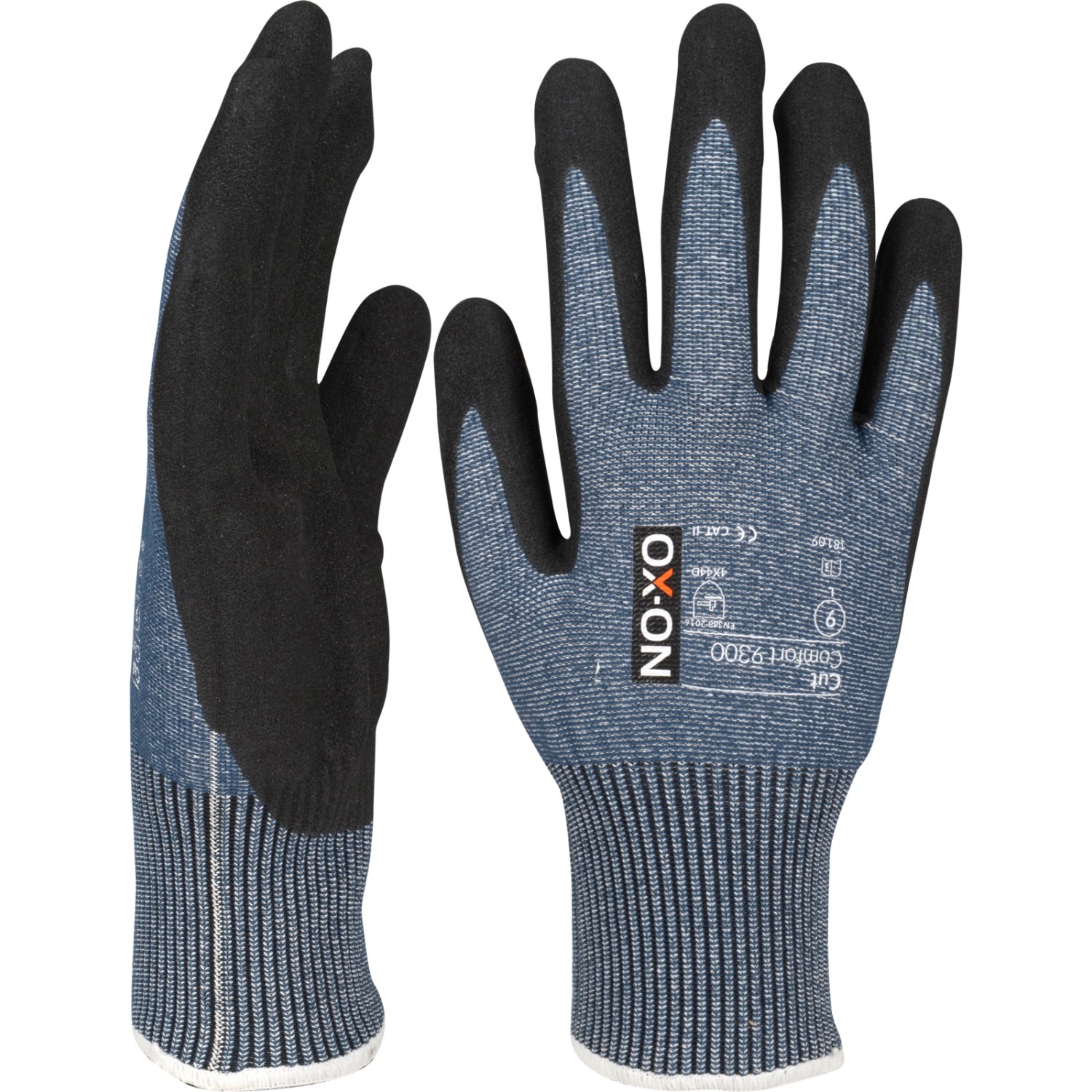 OX-ON Handschuh Cut Comfort 9300 Cut Level D Blau-Schwarz Gr. 10 kaufen ...