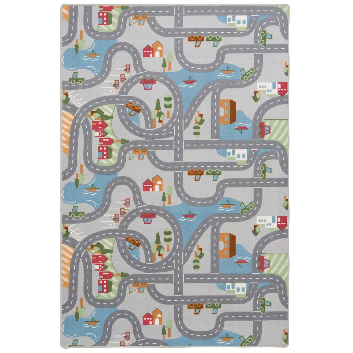 Snapstyle Kinder Spiel Straßenteppich Grau 160x240cm kaufen bei OBI