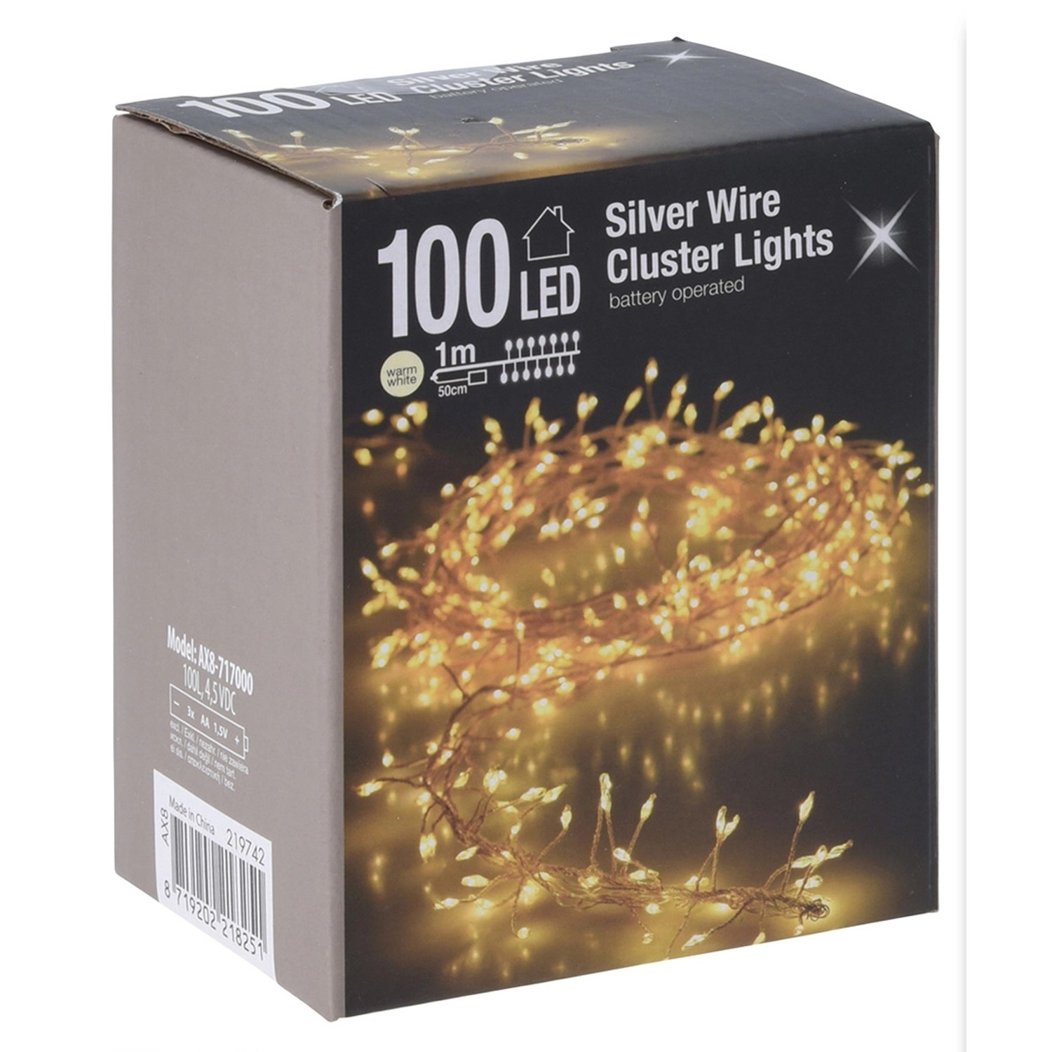 Silberdraht-Lichterkette 100 LEDs Warmweiß kaufen bei OBI