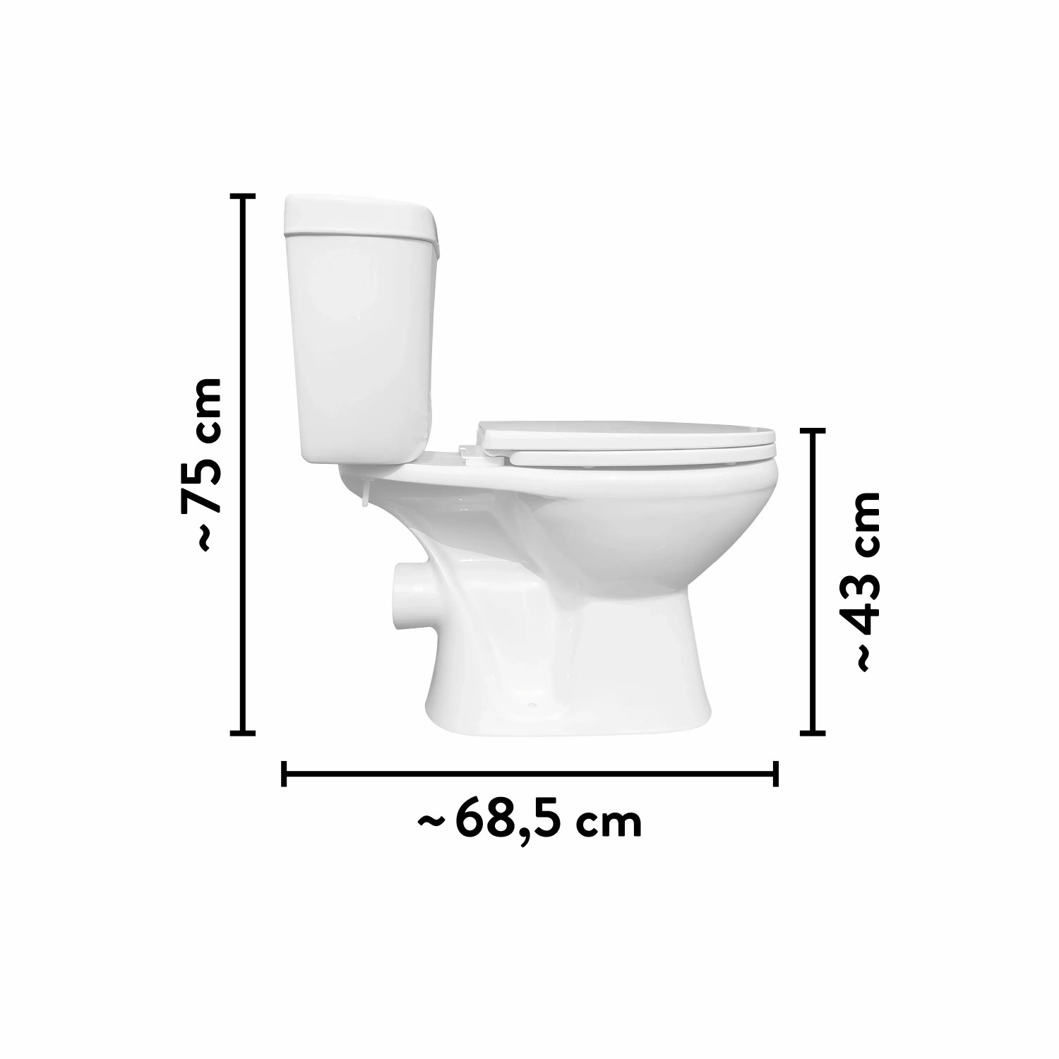 Stand Wc Mit Splkasten Abgang Waagerecht