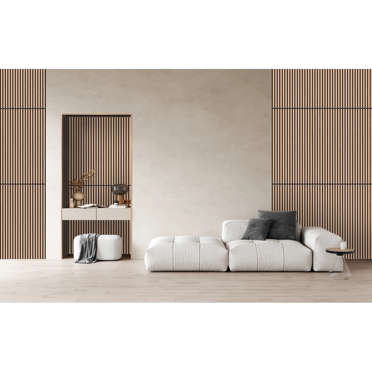 Jangal Holzpaneele Wand Eiche MDF Furnier 120,6 x 80 x 2,2 cm kaufen ...