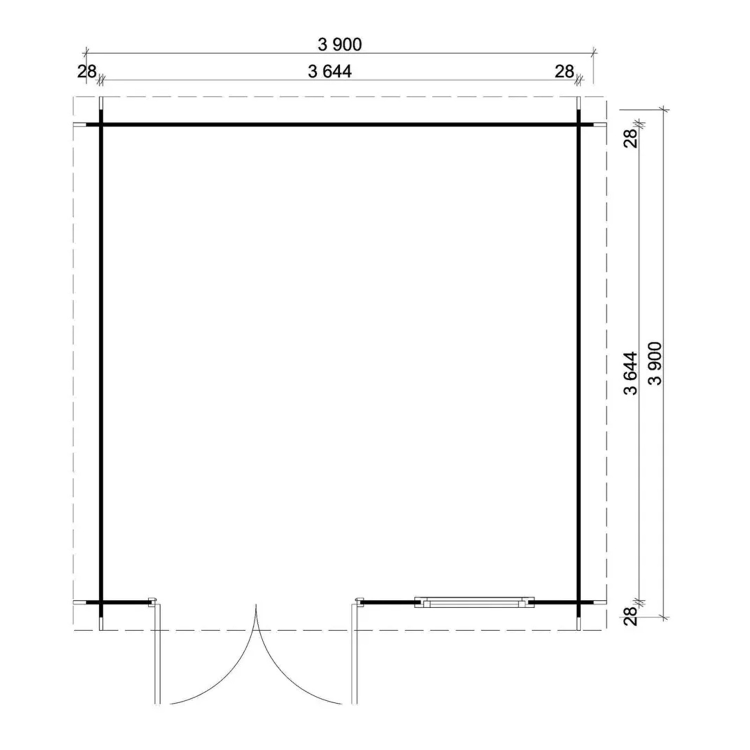 Alpholz Gartenhaus Emma Flachdach 410 cm x 320 cm Natur kaufen bei OBI