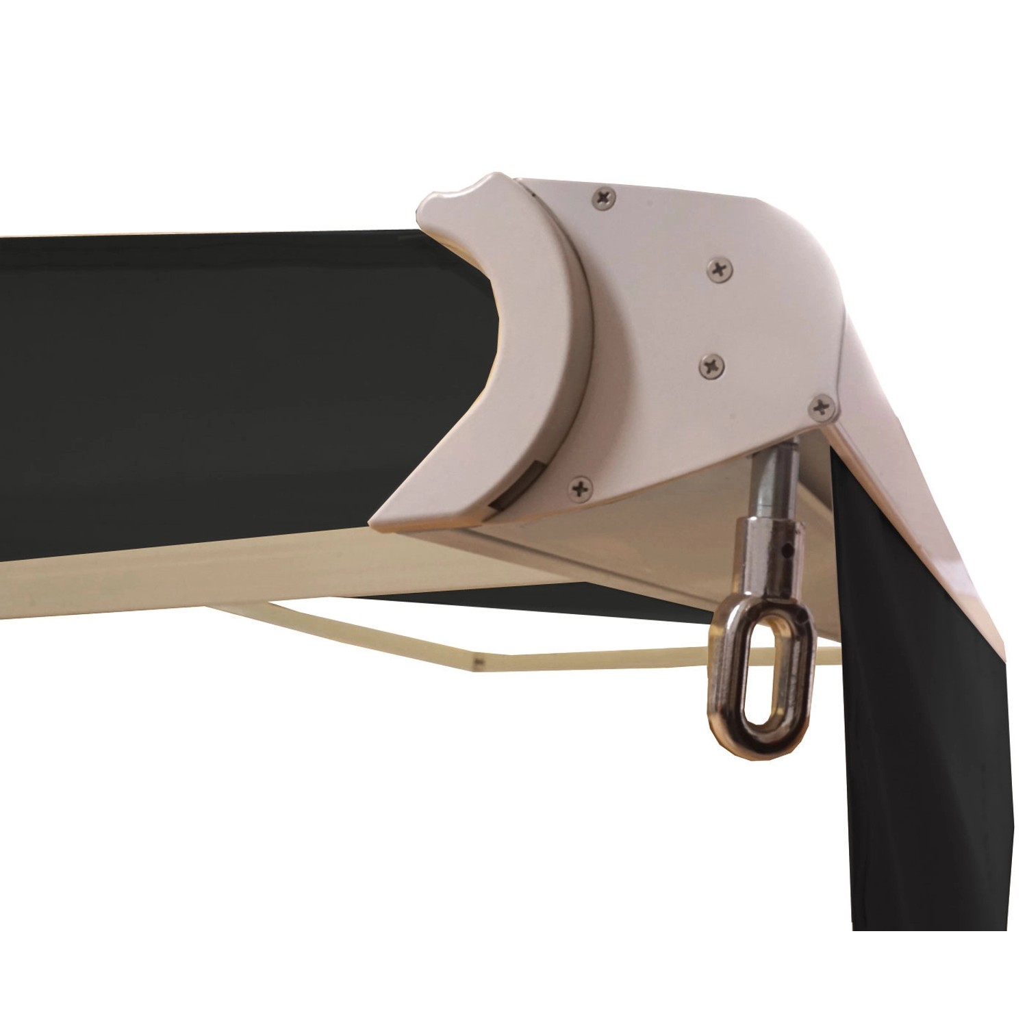 MCW Kassetten-Markise H124 Volant Ausfahrbar 4,5x3m Polyester Anthrazit kaufen bei OBI