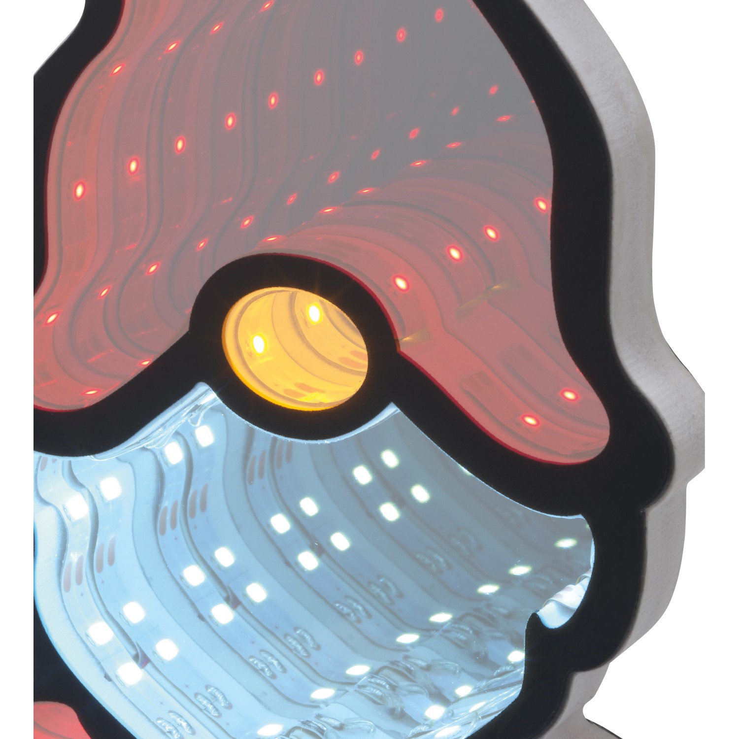 LED-Spiegellicht Wichtel Rot Weiß Warmweiß 13 cm x 5,3 cm x 17,5 cm ...