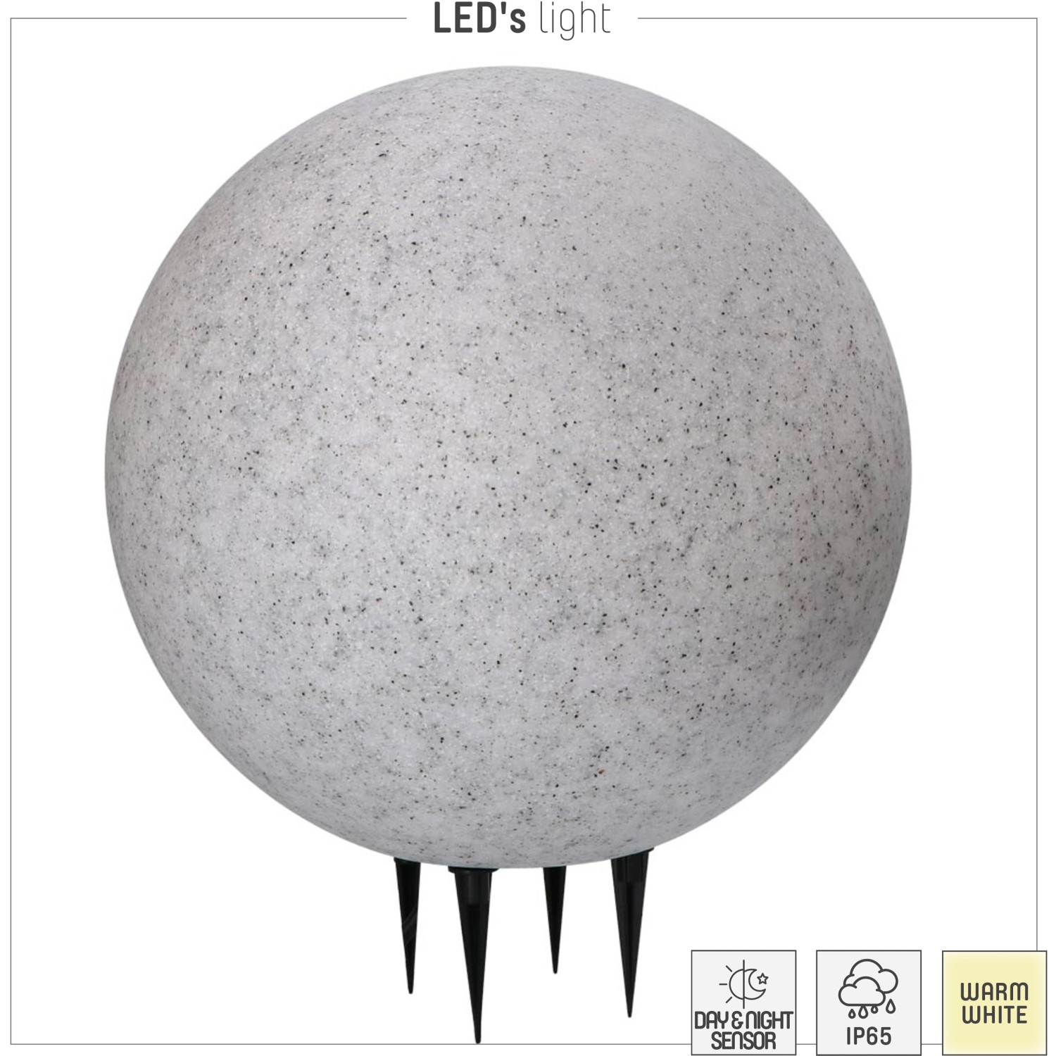 LED Bodenlicht Hoi-ein 7 W 806 lm 2700 K IP65 E27 mit Sensor Grau ...