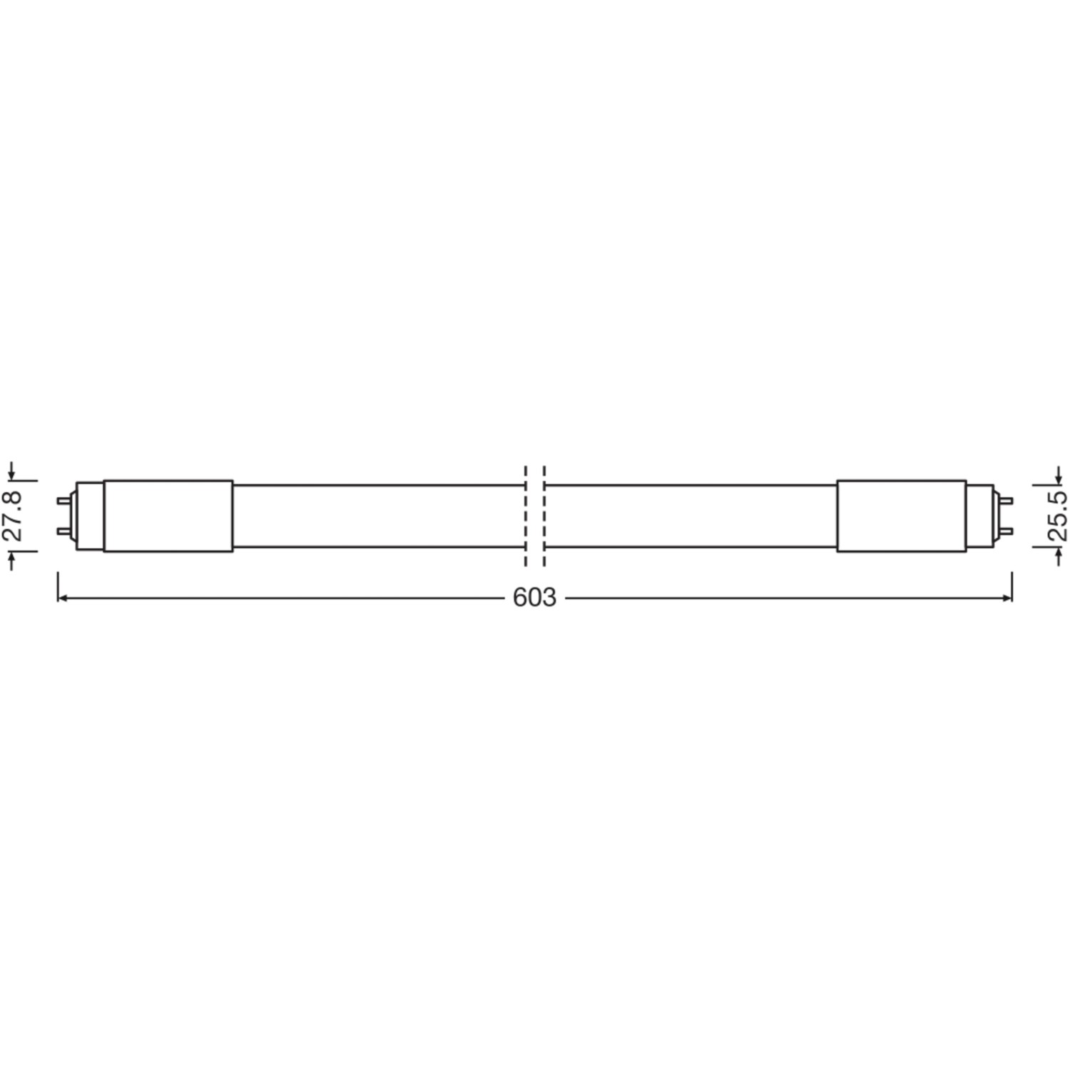Osram LED-Leuchtstofflampen G13 Röhre 8 W 900 lm 60,3 cm x 2,8 cm ...