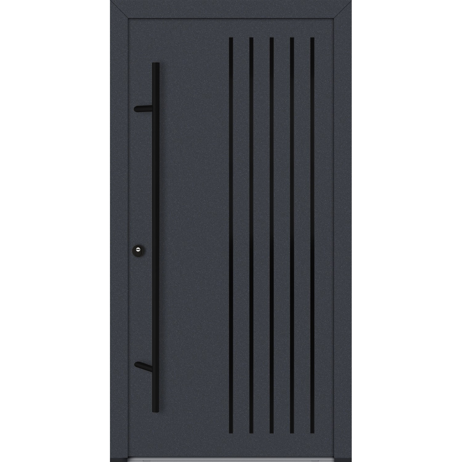 FM Türen AS68 Modell 64 1000 x 2100 Anthrazit Links Innen Beschläge Set ...